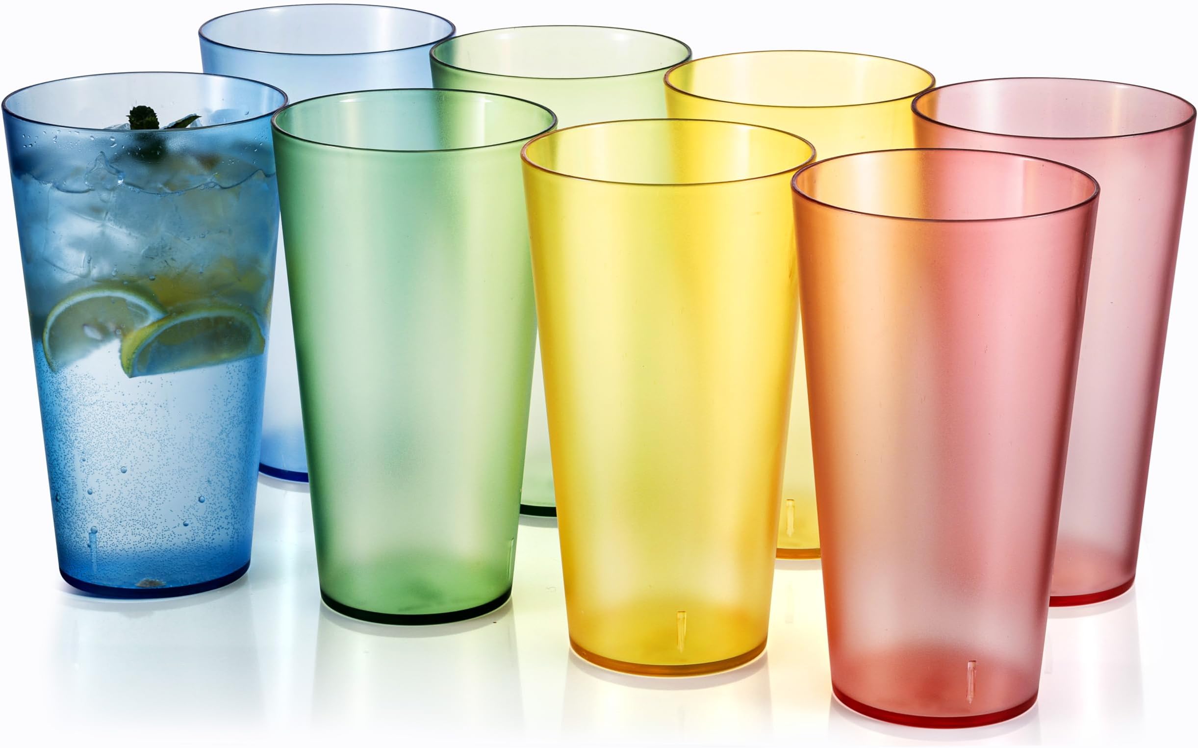 Amazon.com | ZAINCA 32-ounce Plastic Tumblers, Acrylic Larger Drinking ...
