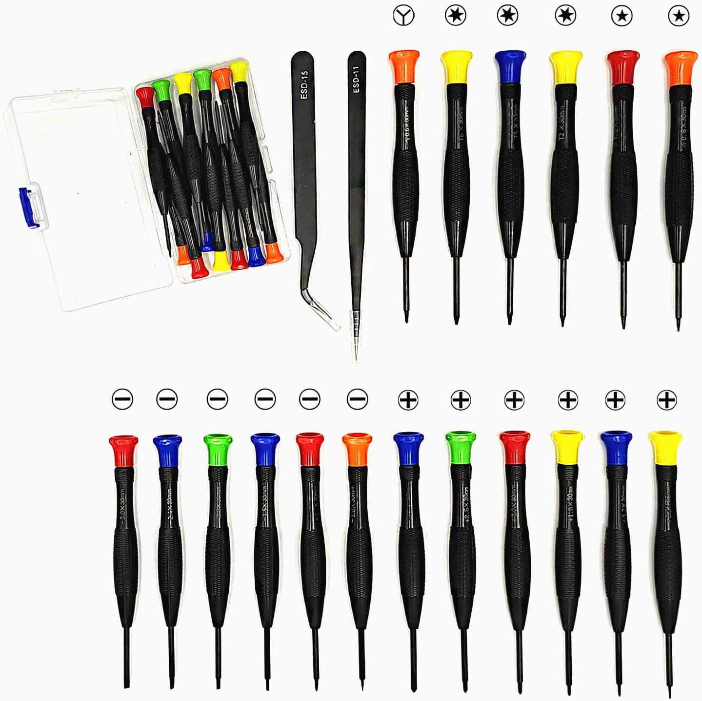 Amazon.com: AUDEYA 20 Pieces Precision Magnetic Mini Screwdriver Set ...