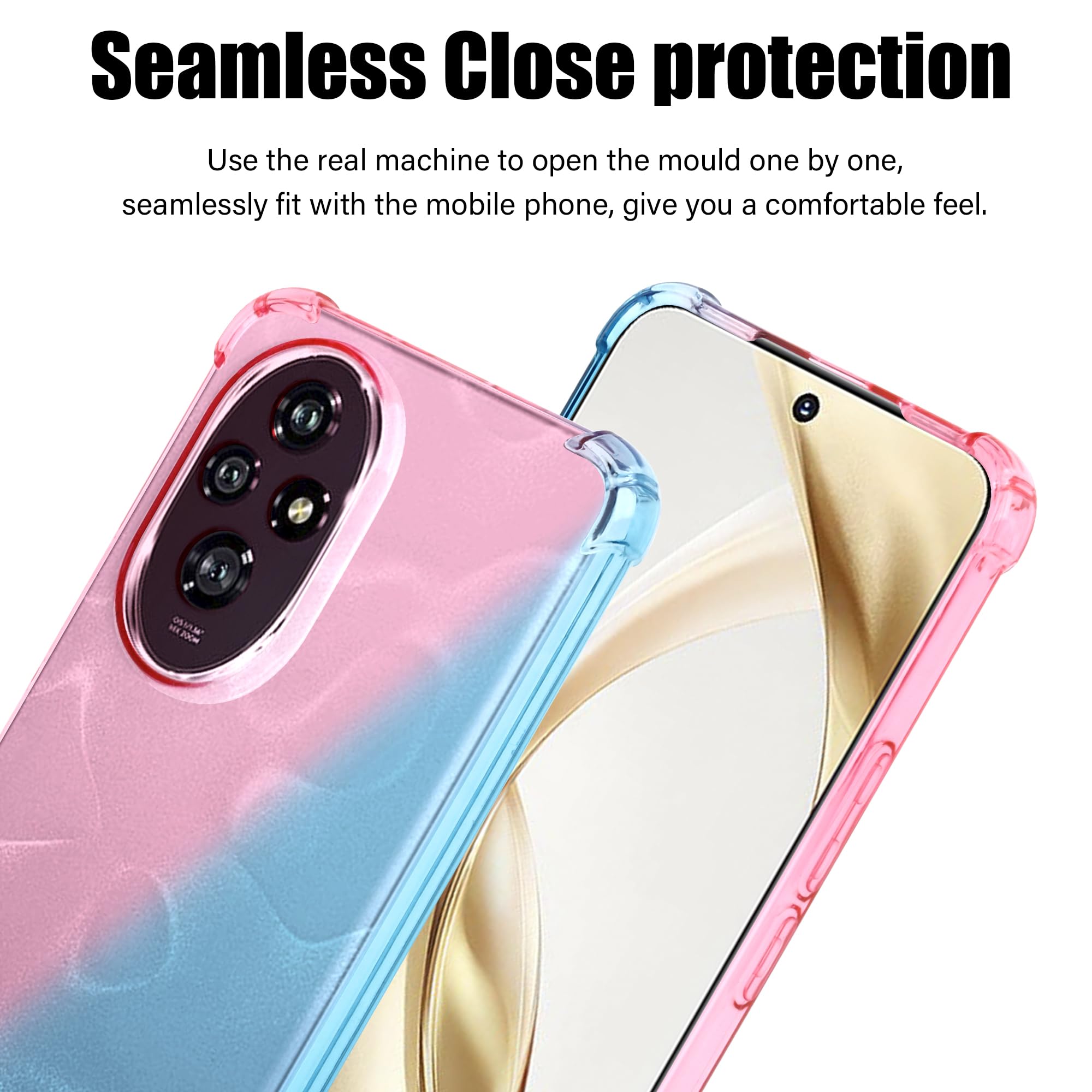 Case For Honor 200 Lite / 200 Pro, Slim Gradient Clear Silicone Gel ...