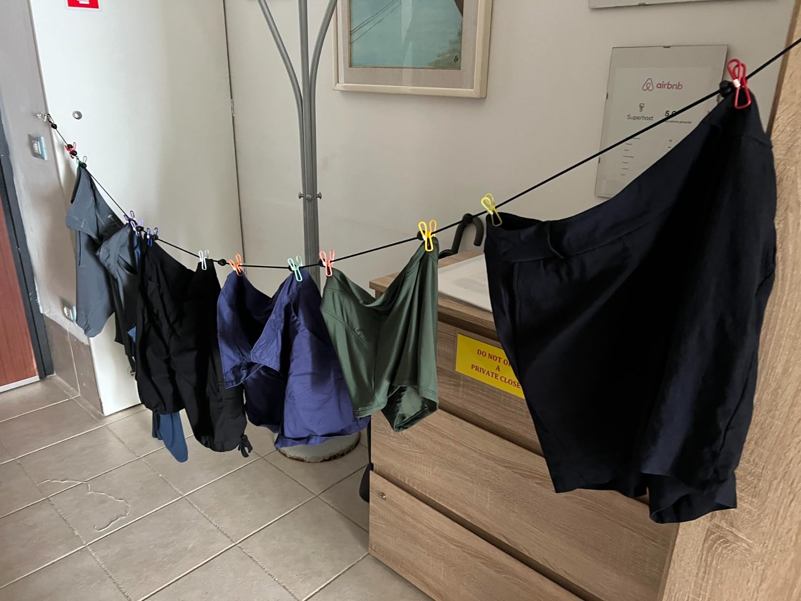 Amazon.com: Clothesline，Retractable Portable Clothesline for Travel ...