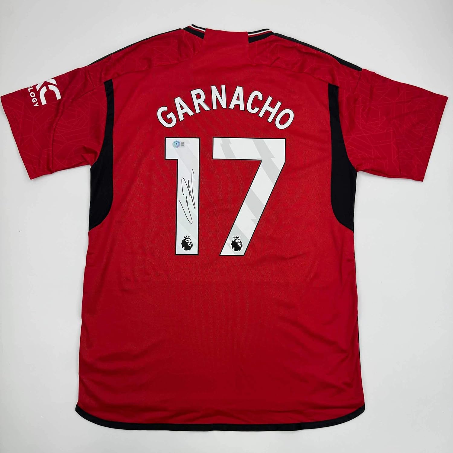 Autographed/Signed Alejandro Garnacho Manchester United Red Soccer ...
