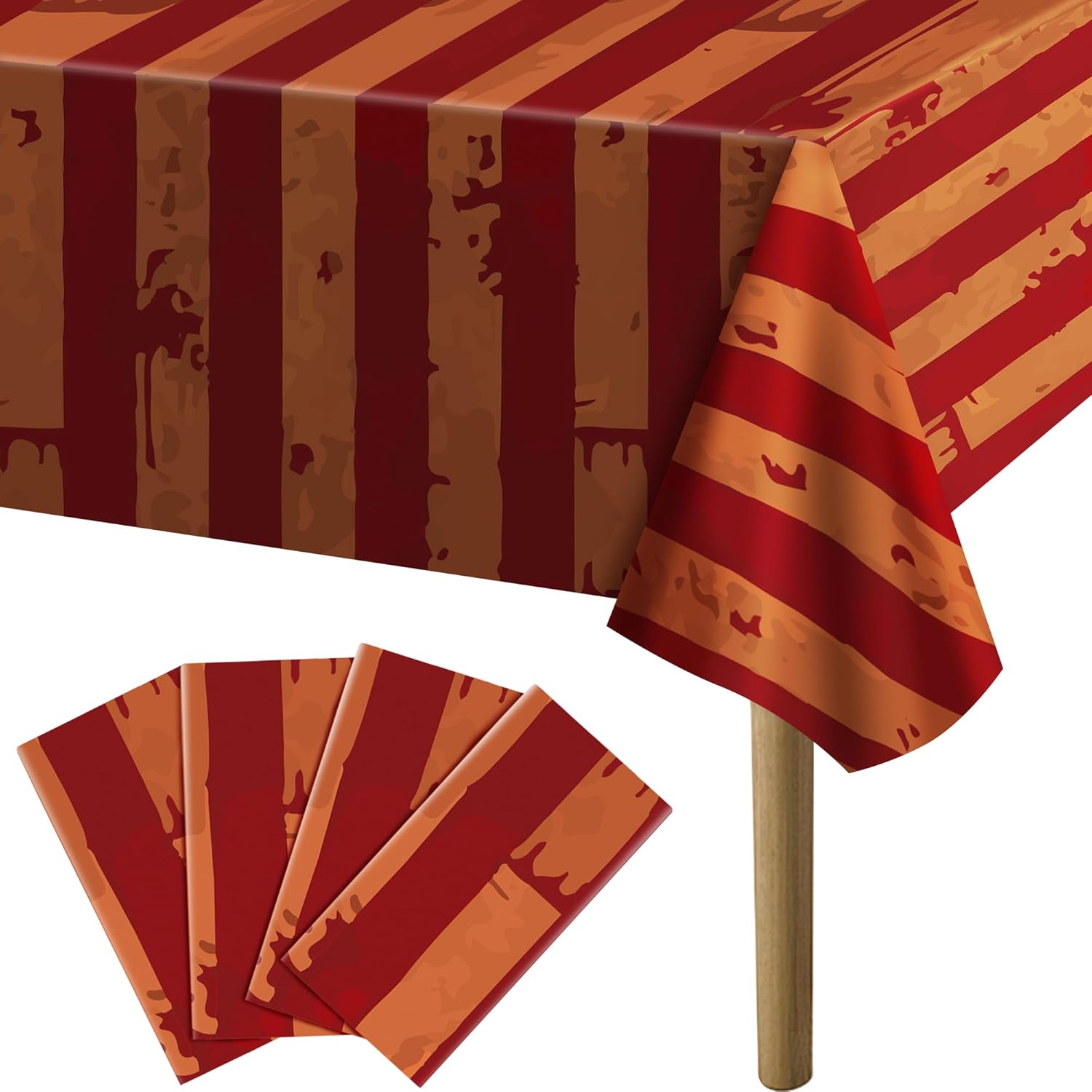 Amazon.com: Iceyyyy 4 Pcs Halloween Creepy Carnival Tablecloths-108 x ...