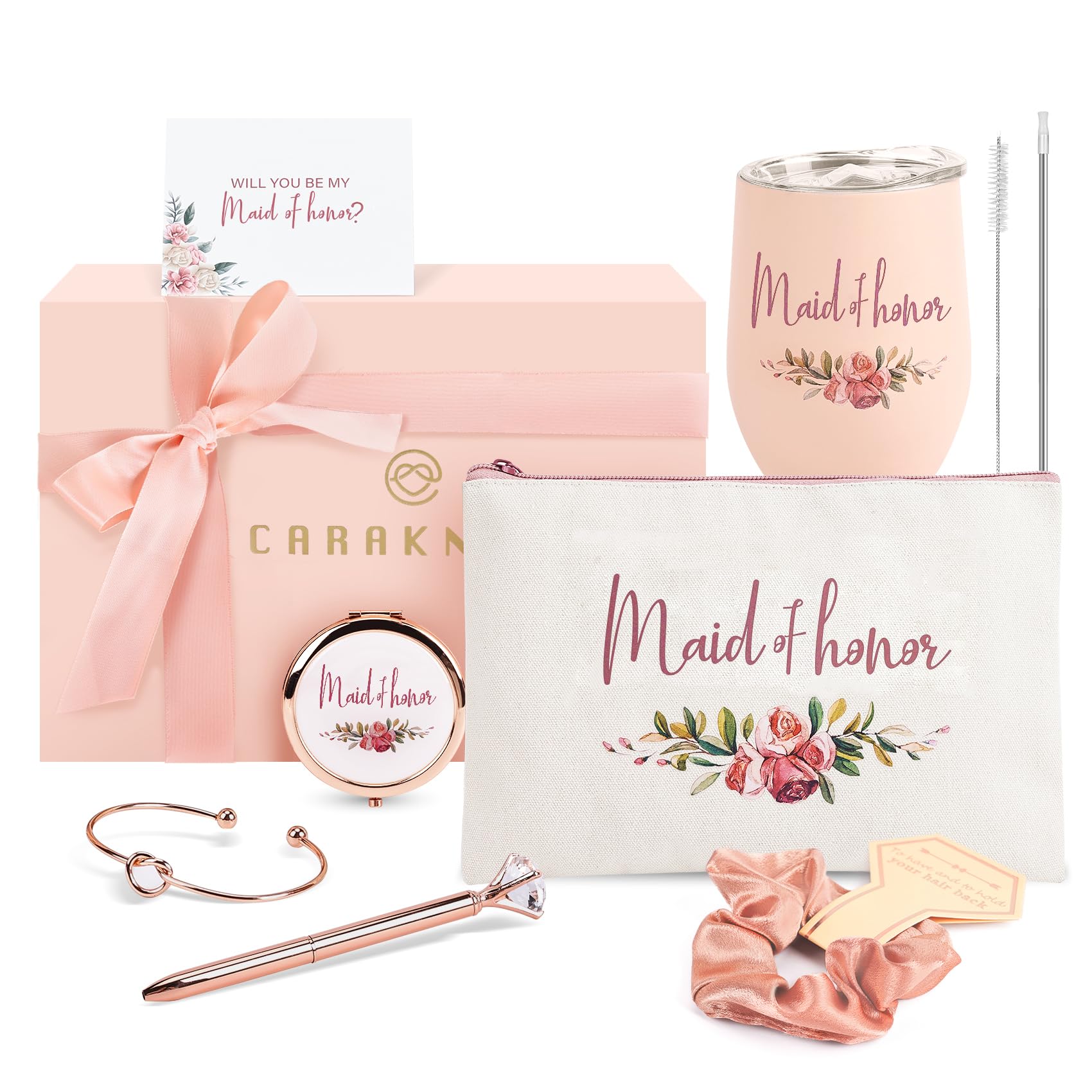 Amazon.com | CARAKNOTS Maid of Honor Gifts Maid of Honor Proposal Gifts ...