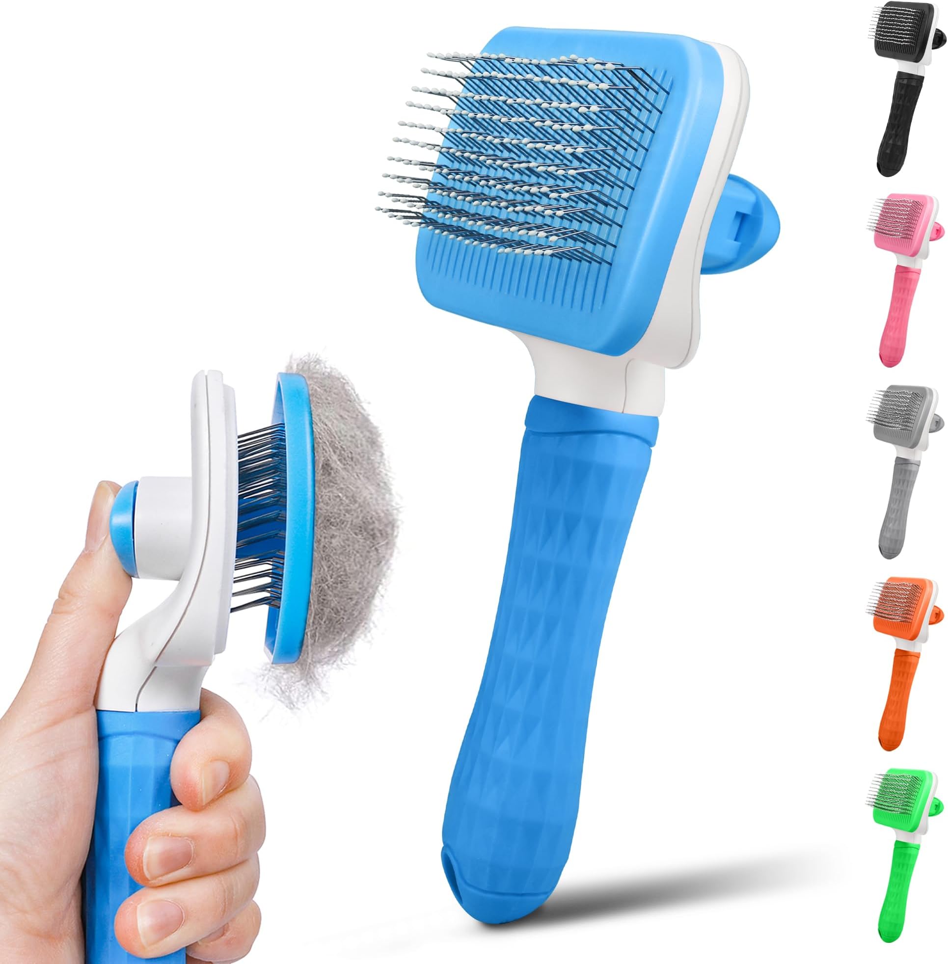 Amazon.com: TOKIMMASH self-cleaning dog & cat slicker brush Pet ...