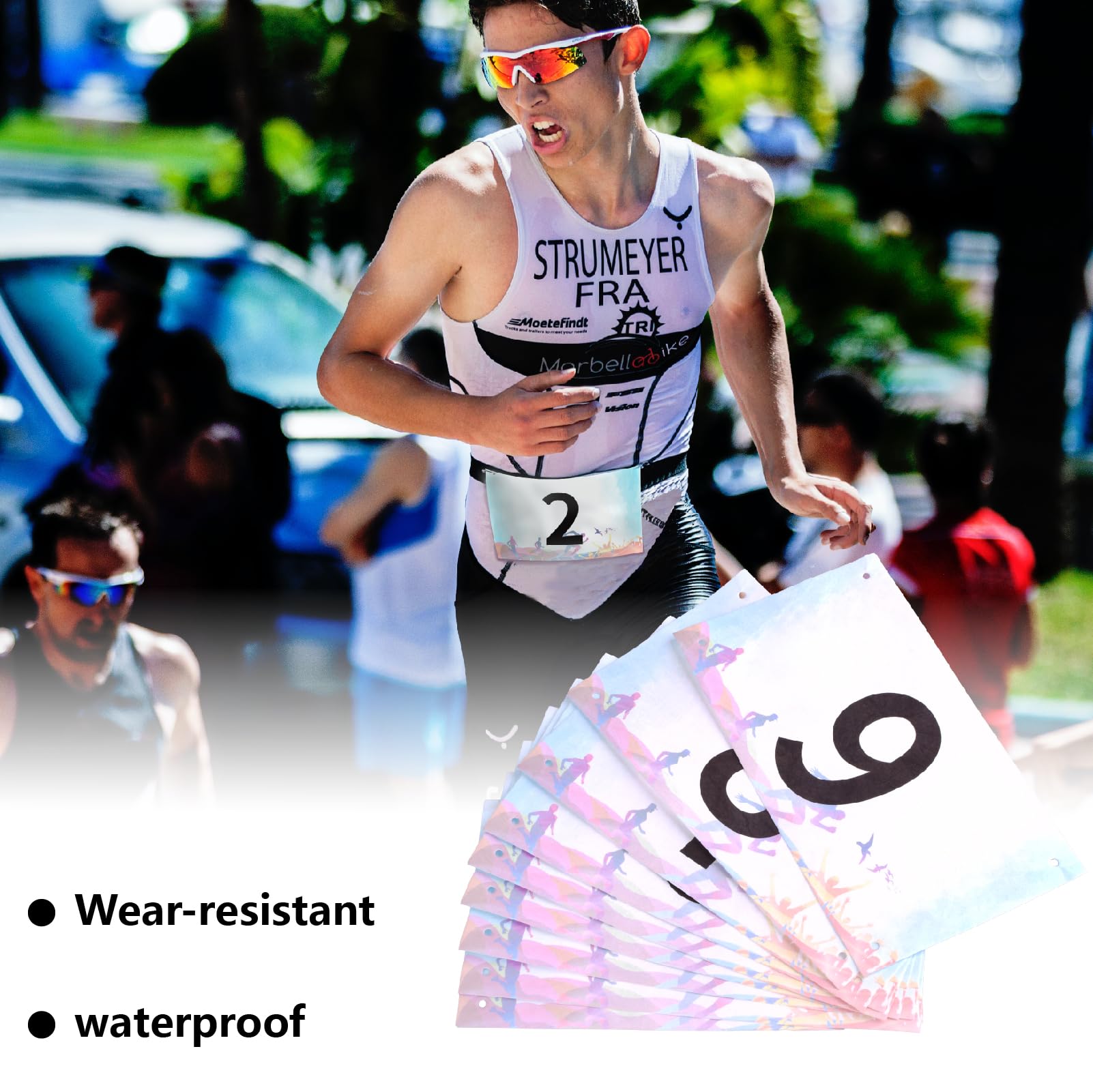 Snapklik.com : JEELAD Race Bibs 4" X 7" Running Numbers Tags