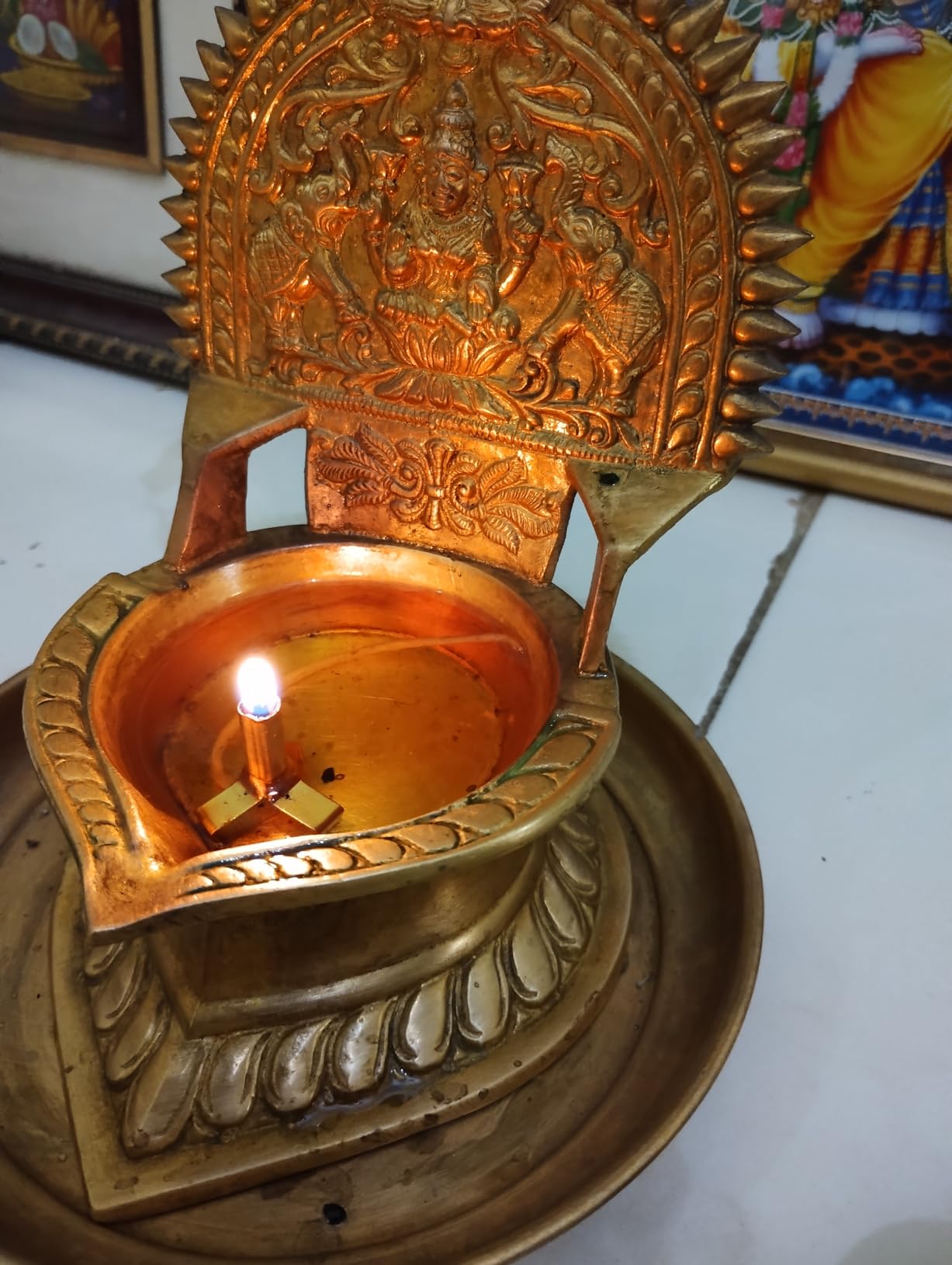 Buy YRK Brass Wick Holder Stand 1 Inch Set of 6 | Vathi Stand | Bathi ...