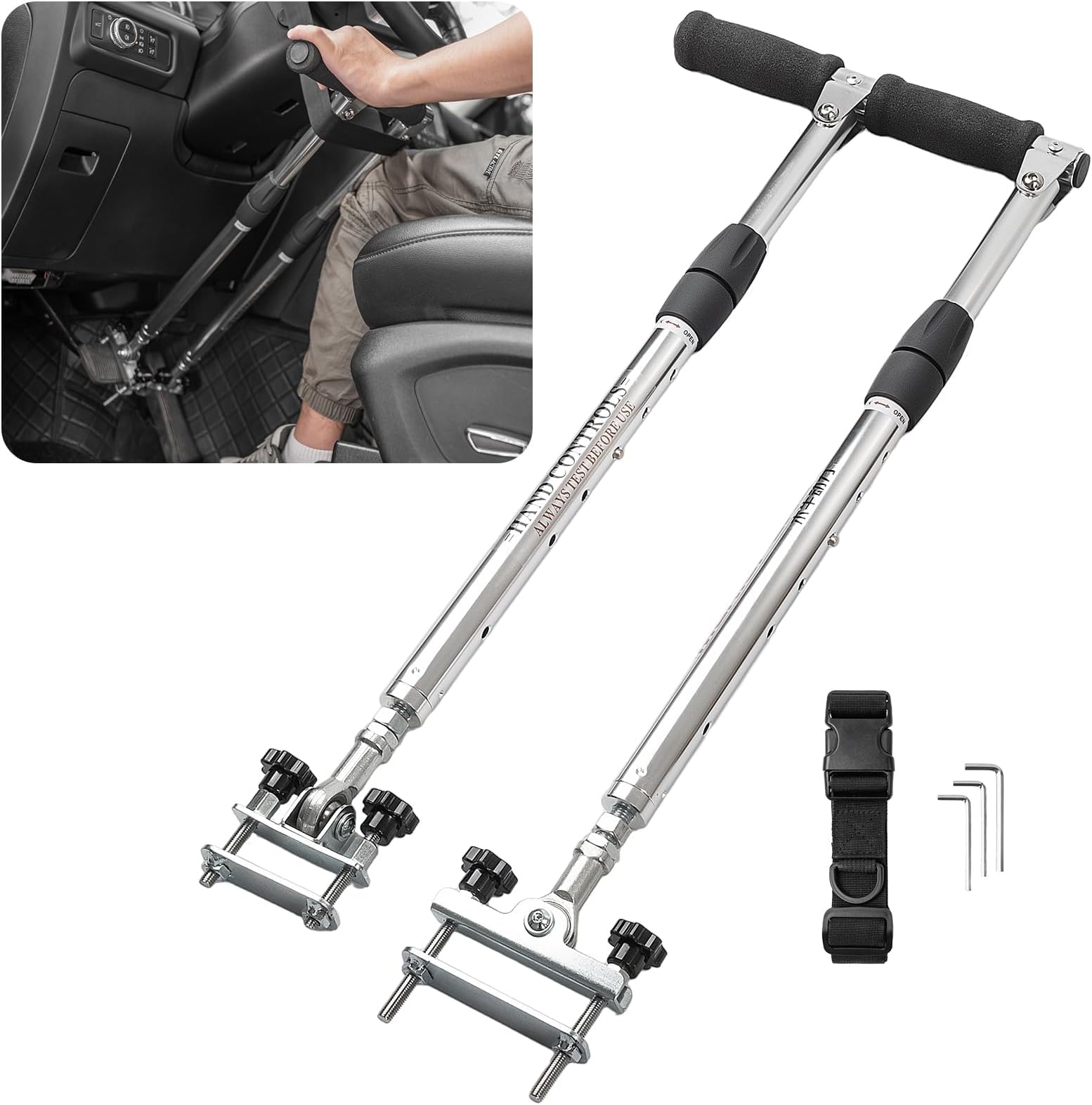 Amazon.com: RJ-MODINI Hand Controls for Disabled Drivers Push and Pull ...