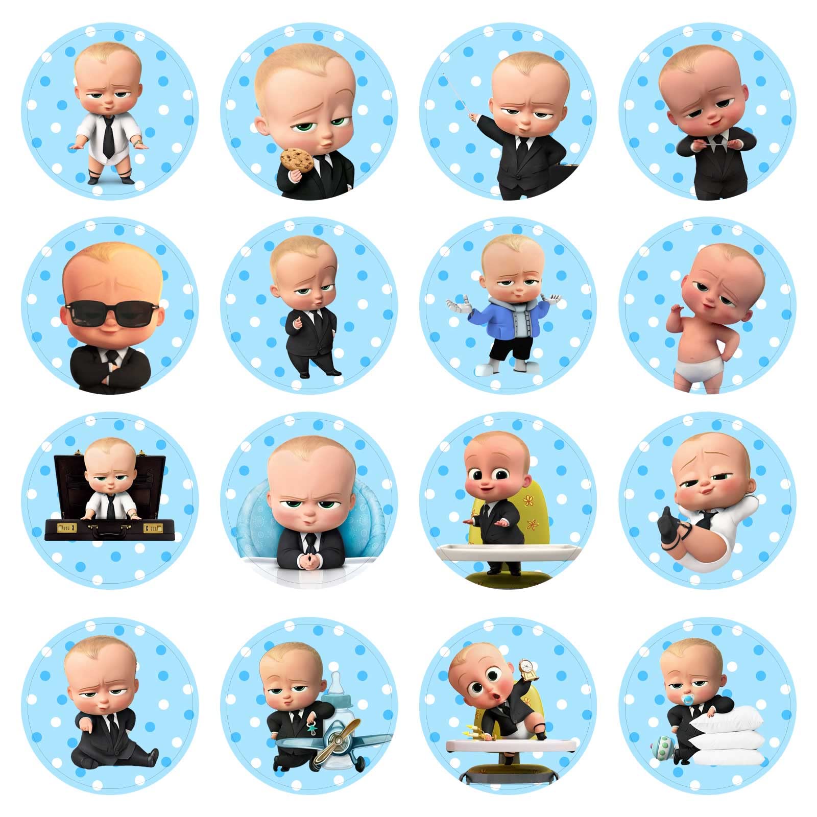 Buy ONETE 160 Pcs Boss Baby Stickers, 1.5in 16 Designs Cartoon Boys ...