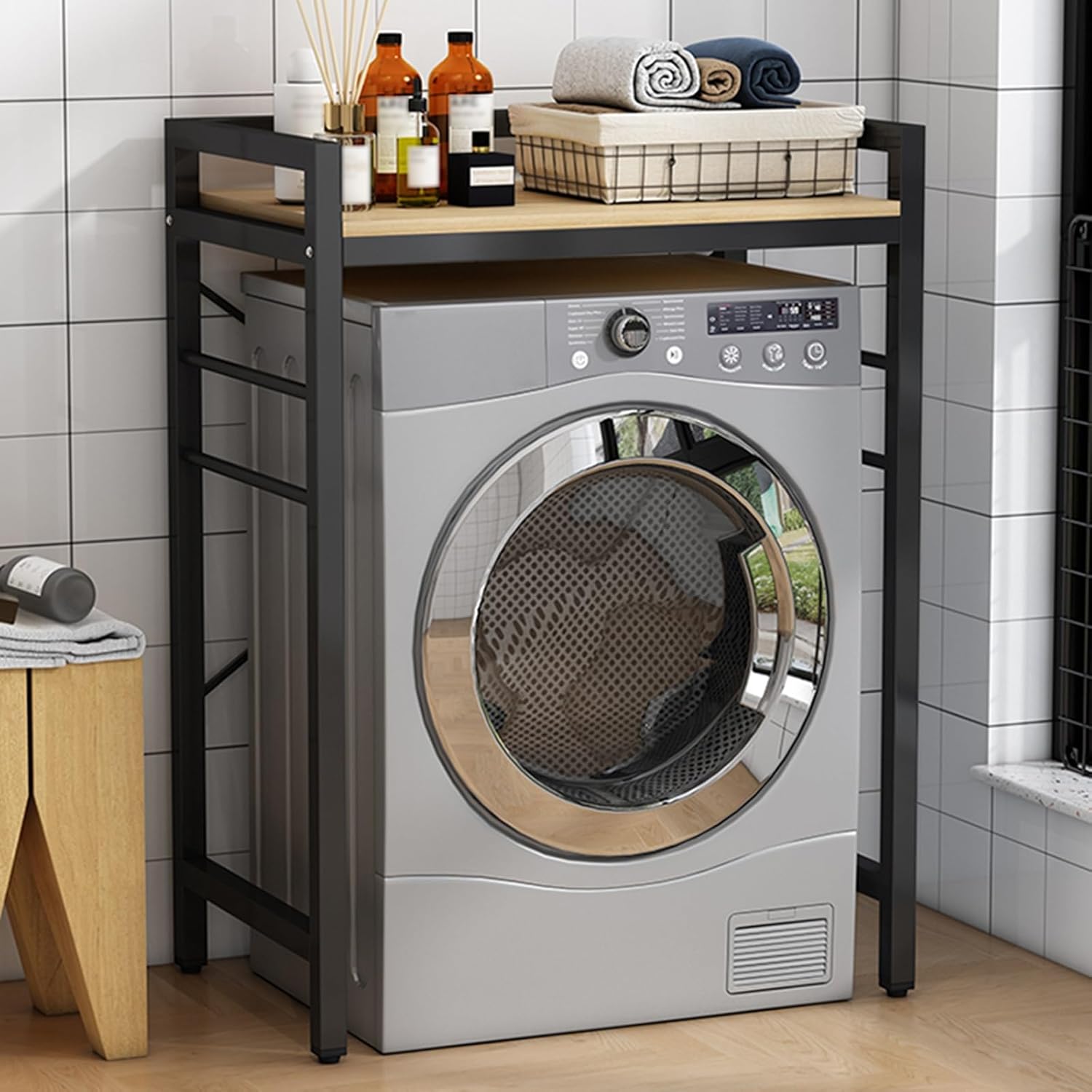Amazon.com: Washing Machine Cabinet, Home Washing Machine Storage Rack ...