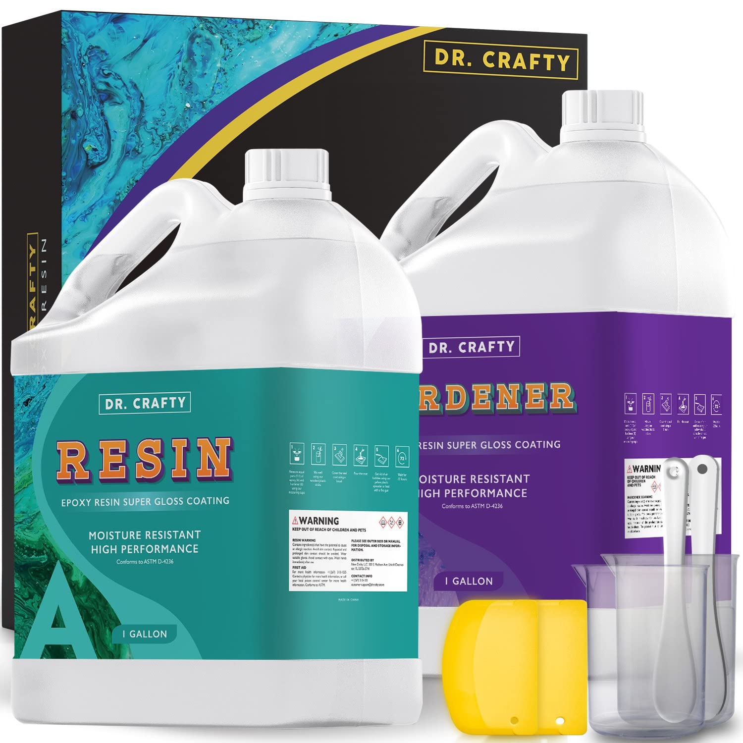Buy Clear Epoxy Resin Crystal Clear - Art Resin Epoxy Clear 2 Part ...