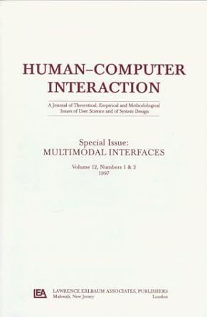 Amazon.com: Multimodal Interfaces: A Special Double Issue of Human ...