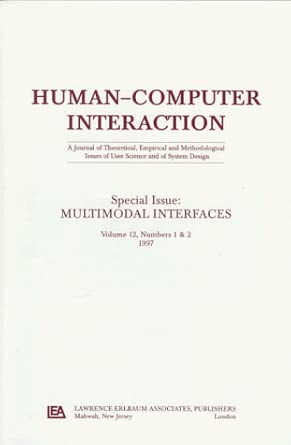Amazon.com: Multimodal Interfaces: A Special Double Issue of Human ...