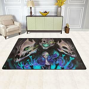 Amazon.com: BNALAO Sans Cartoon Undertale Anime Area Rug Cartoon Rugs ...