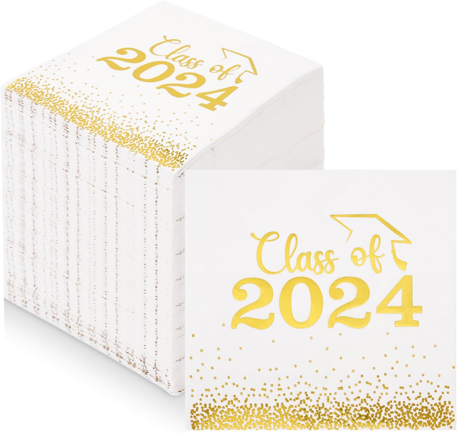 Amazon.com: 100 Pcs Graduation Paper Napkins Congrats Grad Disposable ...