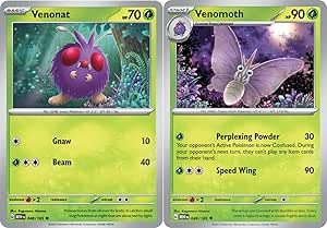 Venomoth 049/165 - Pokemon 151 - Evolution Card Lot - Venonat : Amazon ...