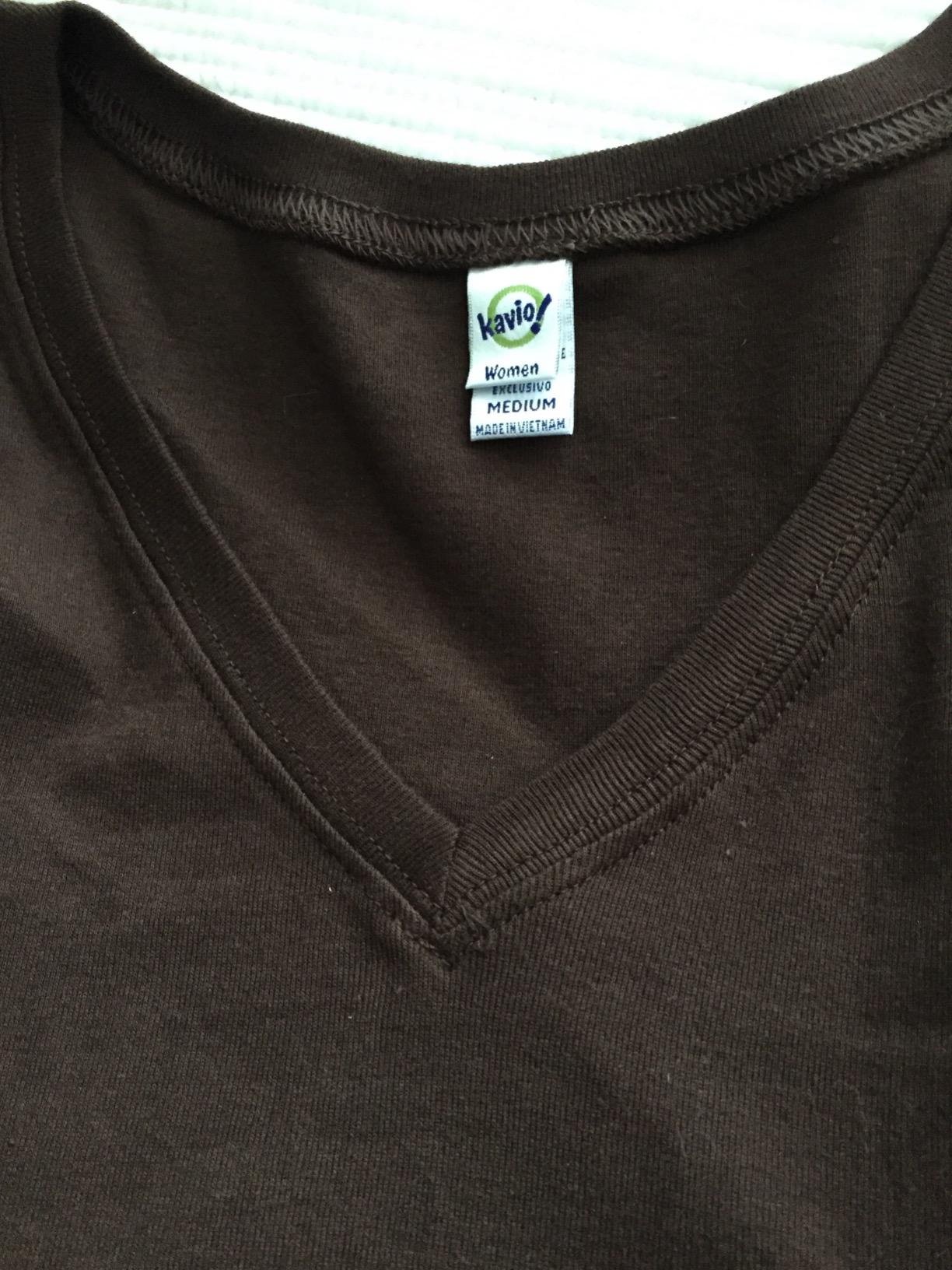 Kavio! Women V Neck 3/4 Sleeve Top Pomegranate 2XL at Amazon Women’s ...