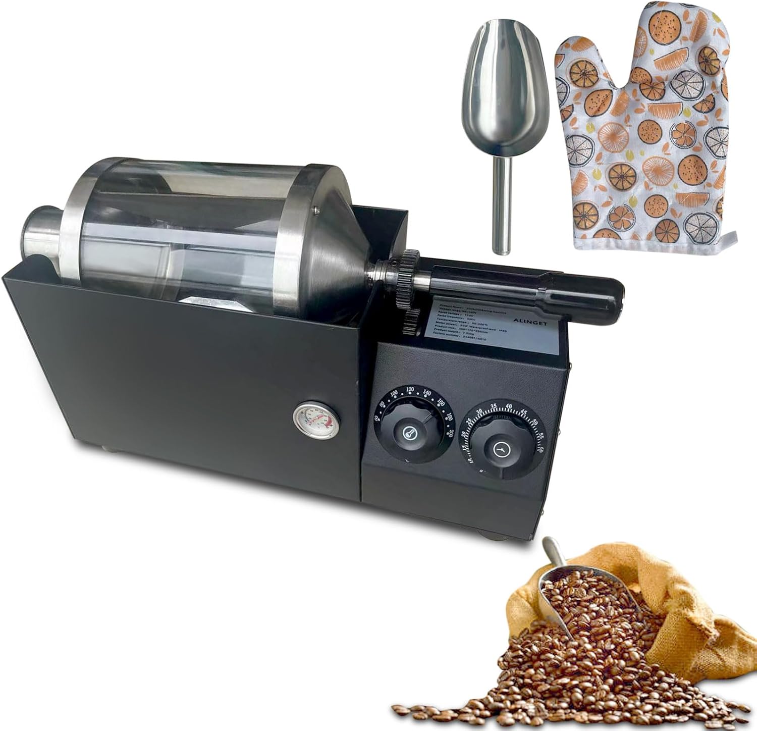 Amazon.com: Electric Coffee Roaster Machine, 600g Capacity, Visible ...