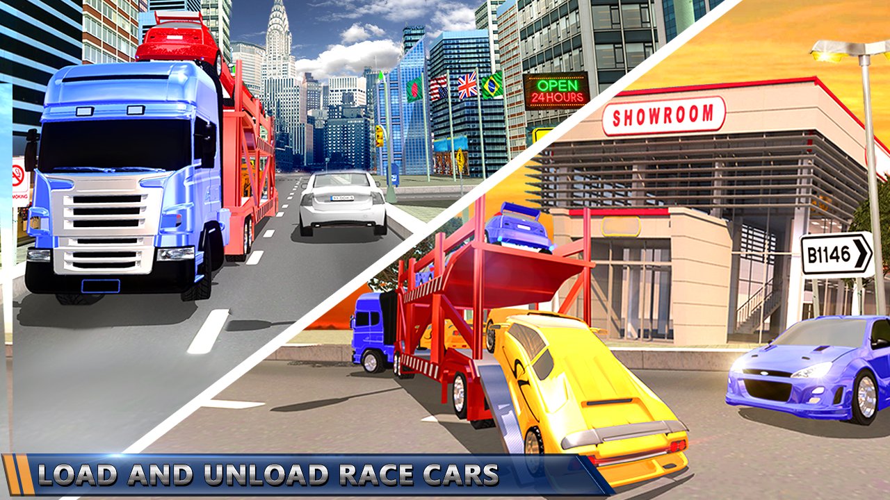 Transport Racing Cars Trailer Truck Simulator 3D: : Extreme Super ...