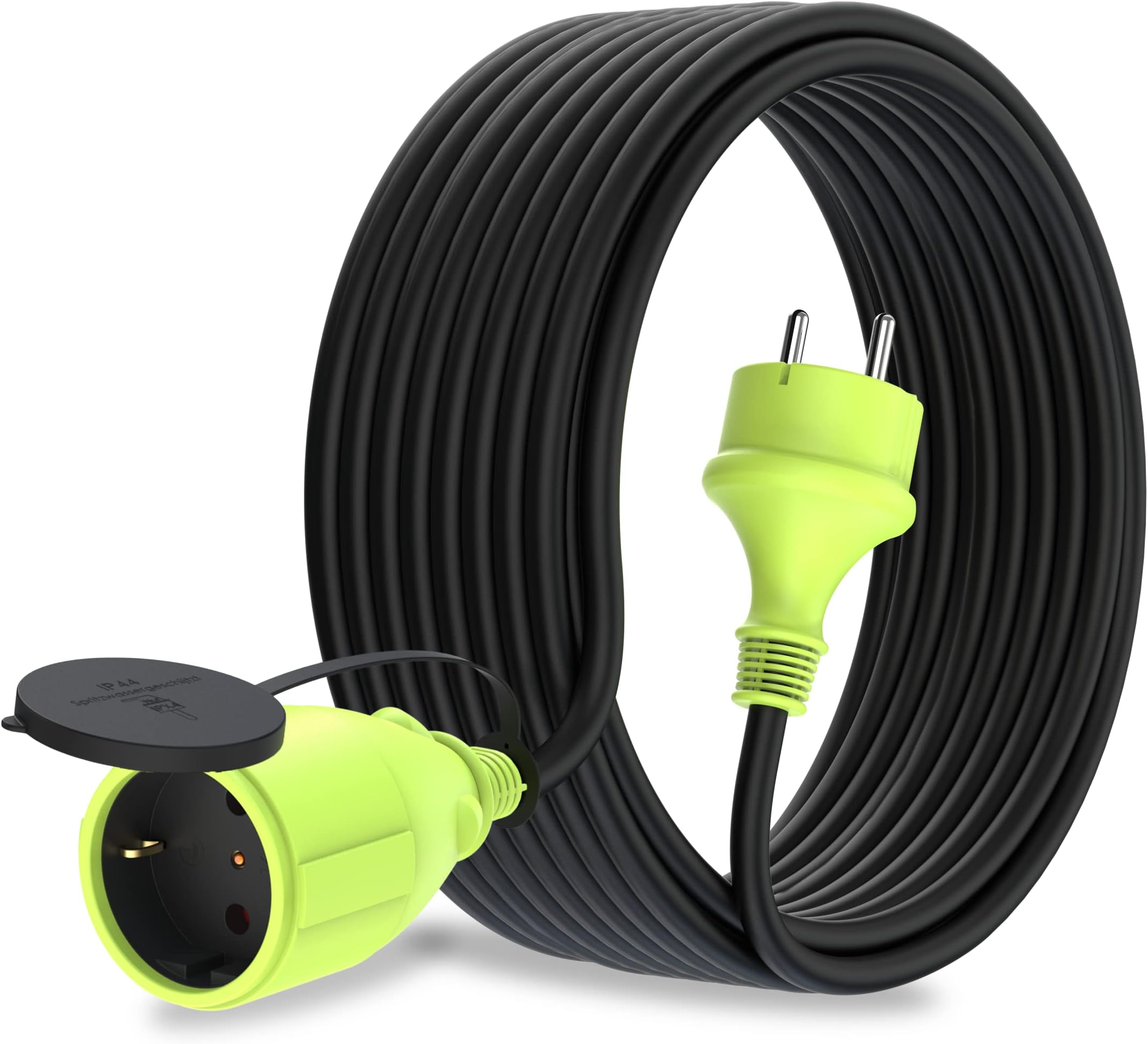 MutecPower 15m Rallonge avec Prise Schuko pour Usage extérieur Câble ...