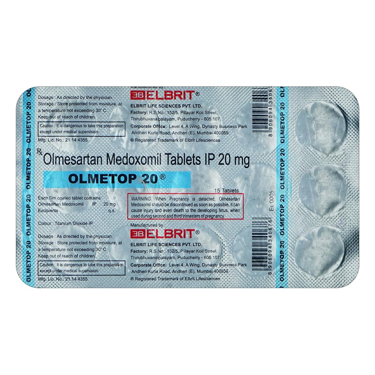 OLMETOP 20MG - Strip of 15 Tablets : Amazon.in: Health & Personal Care