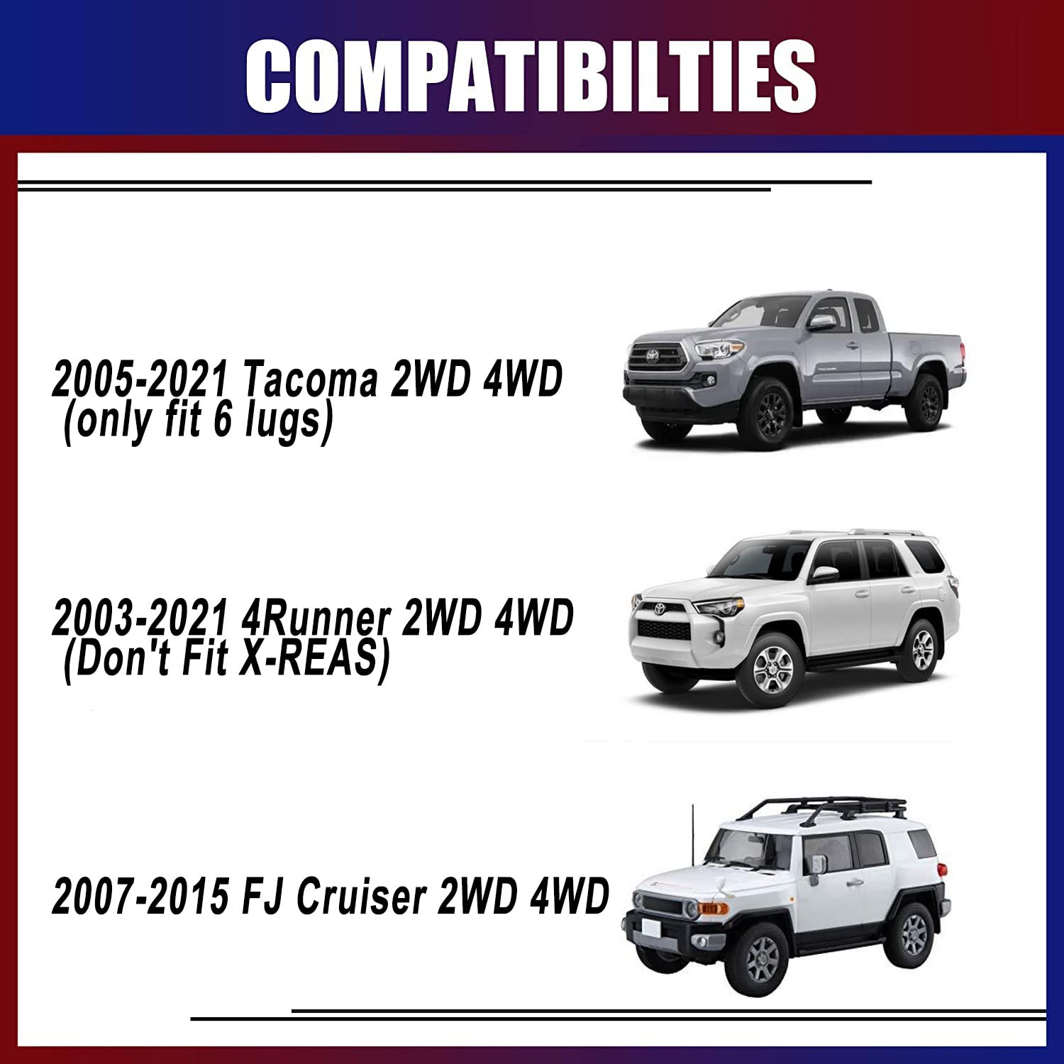 Snapklik.com : 2.5 Inch Leveling Kits For 2005-2023 Tacoma, 2003-2023 ...