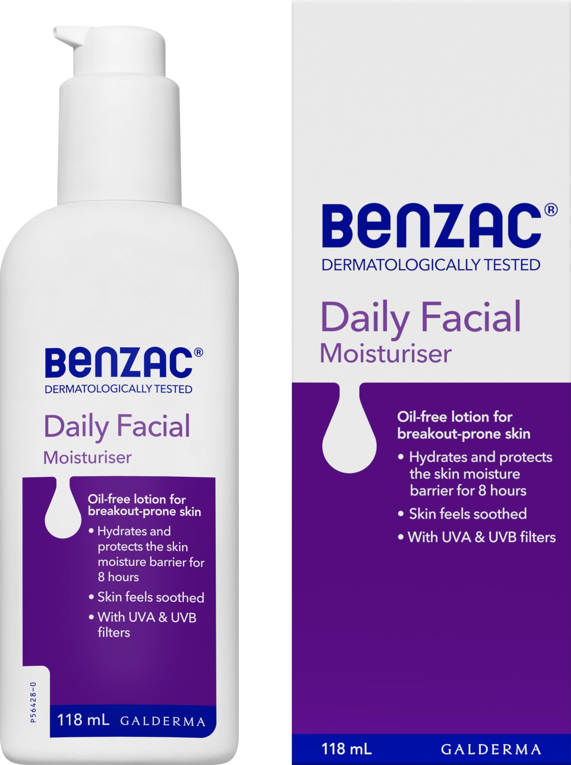 Amazon.com : Benzac Daily Facial Moisturiser 118ml : Health & Household