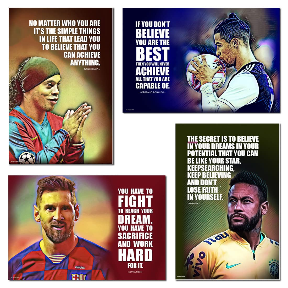 SWASUM Motivational and Inspirational Quotes Wall Posters (Sportsmen ...
