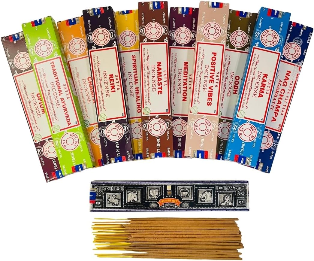 Amazon.com: Satya Bangalore (BNG) Set of 12 Black Champa, Positive ...
