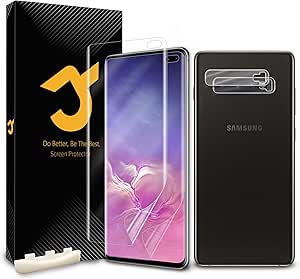 Amazon.com: JZG 2 Pack Screen protector for Samsung Galaxy S10 Plus (TPU), 2 Pack Camera Lens ...