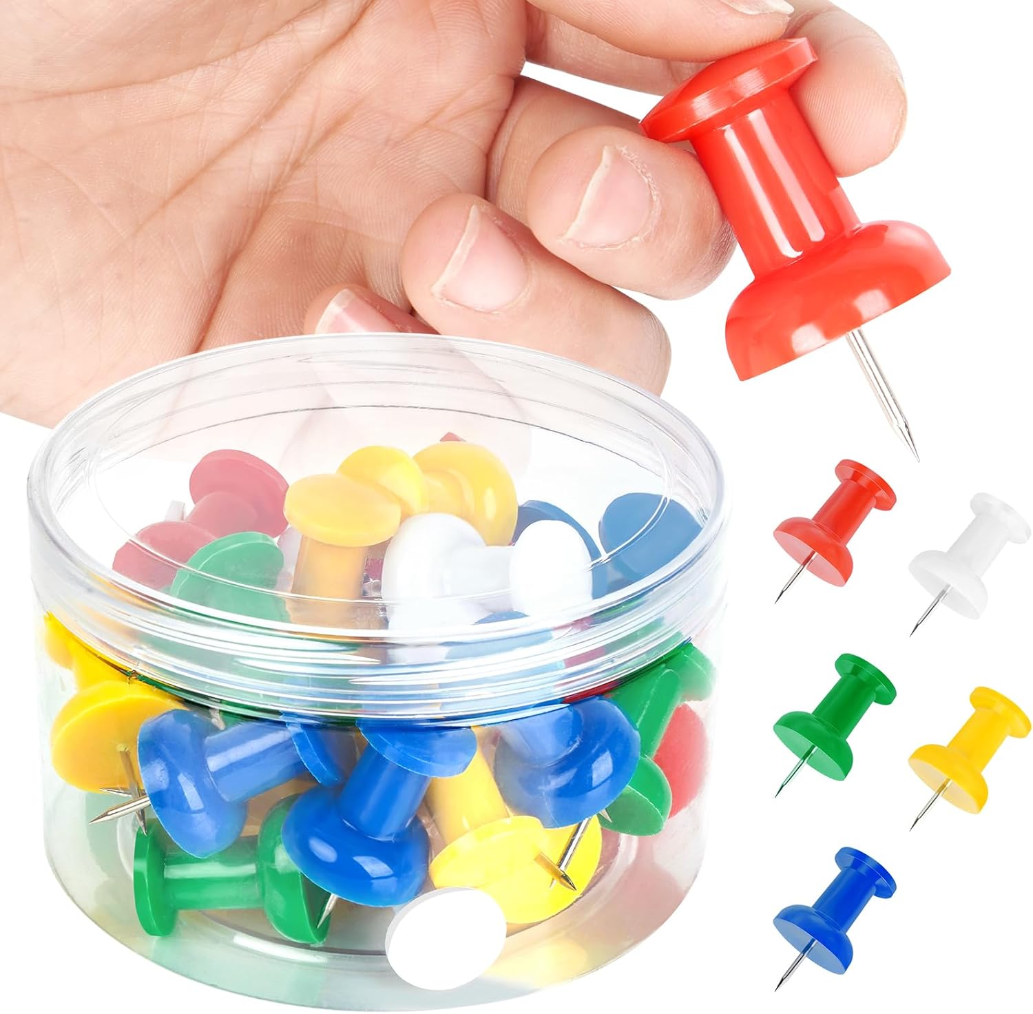 Amazon.com: DANRONG 30 PCS Jumbo Push Pins for Bulletin Board, Large ...