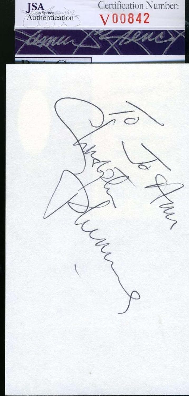 Christopher Plummer Coa Hand Signed 3x5 Index Card Autograph ...
