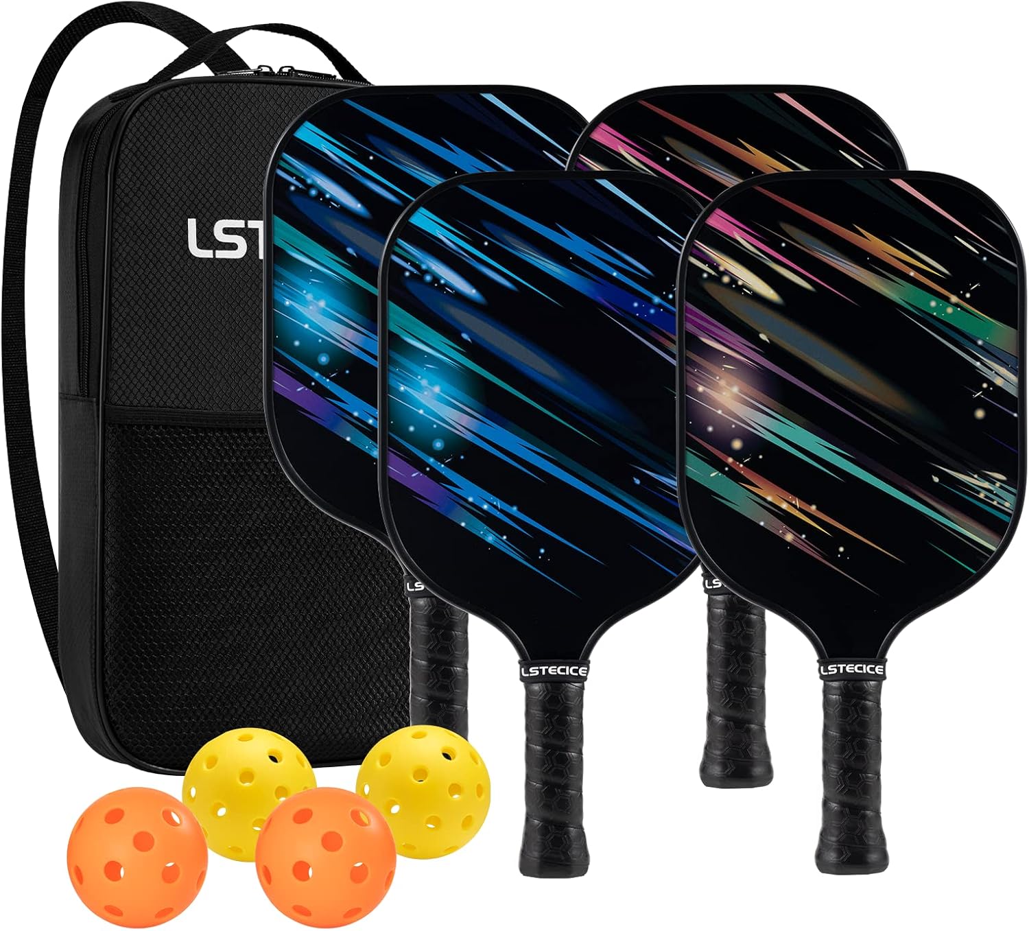 Pickleball Paddles, USAPA Standard Pickleball Paddles Set of 4 Rackets ...