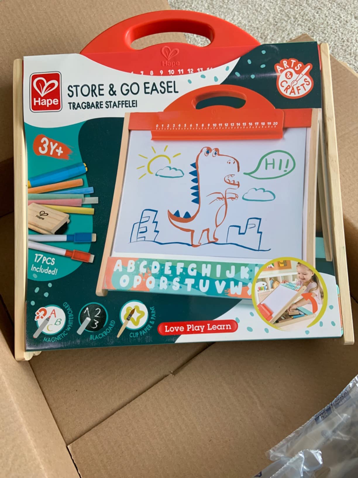 $7/mo - Finance Hape 3 in 1 Tabletop 2 Sided Standing Artwork Easel ...