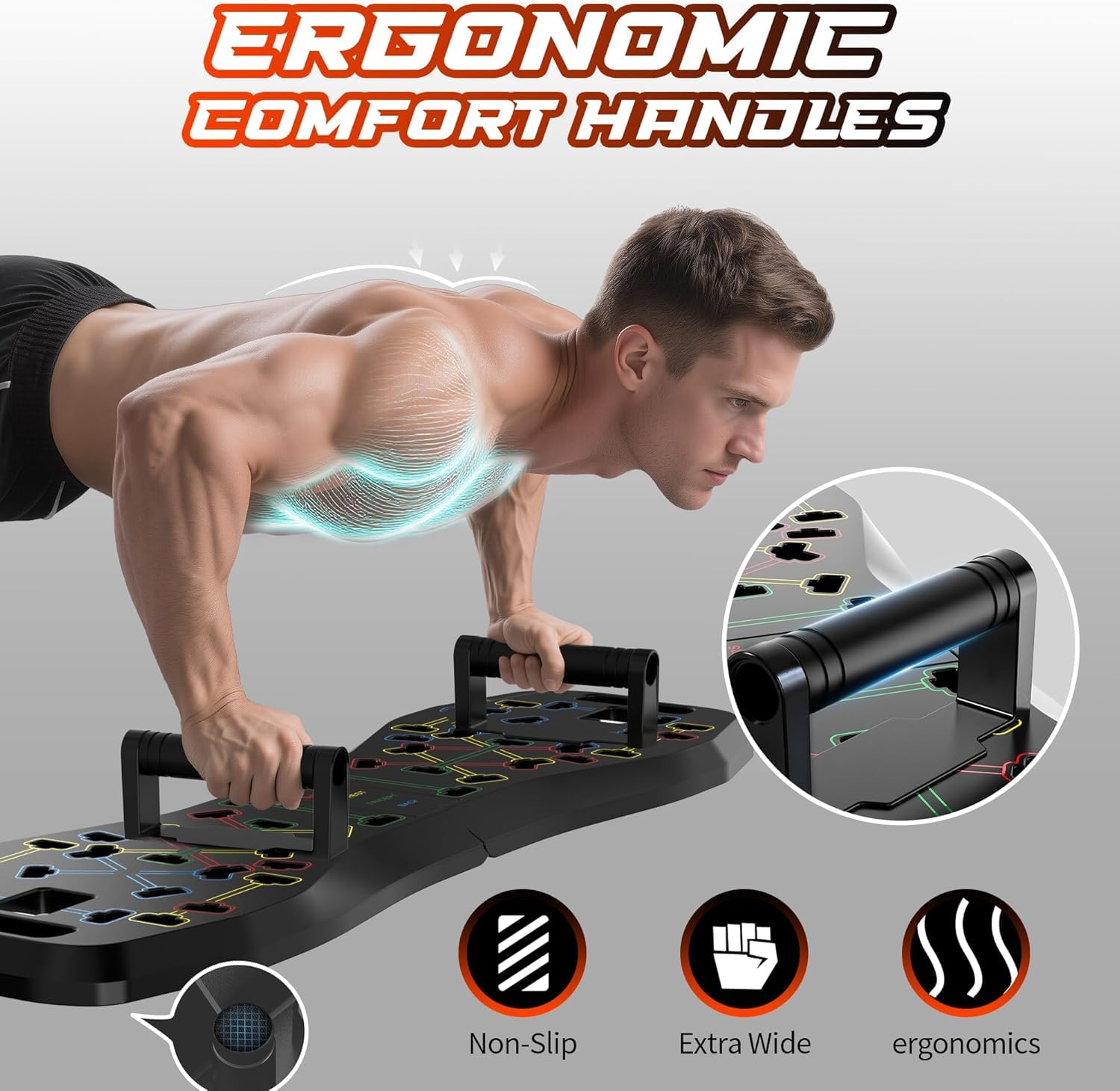 Snapklik.com : LALAHIGH Push Up Board,36 In 1 Home Gym Equipment