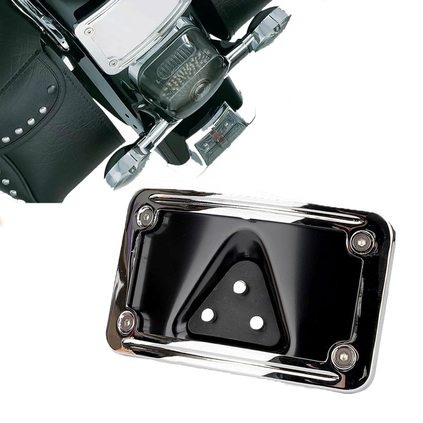 Amazon.com: Curved Laydown License Plate Mount with Frame Fit for ...