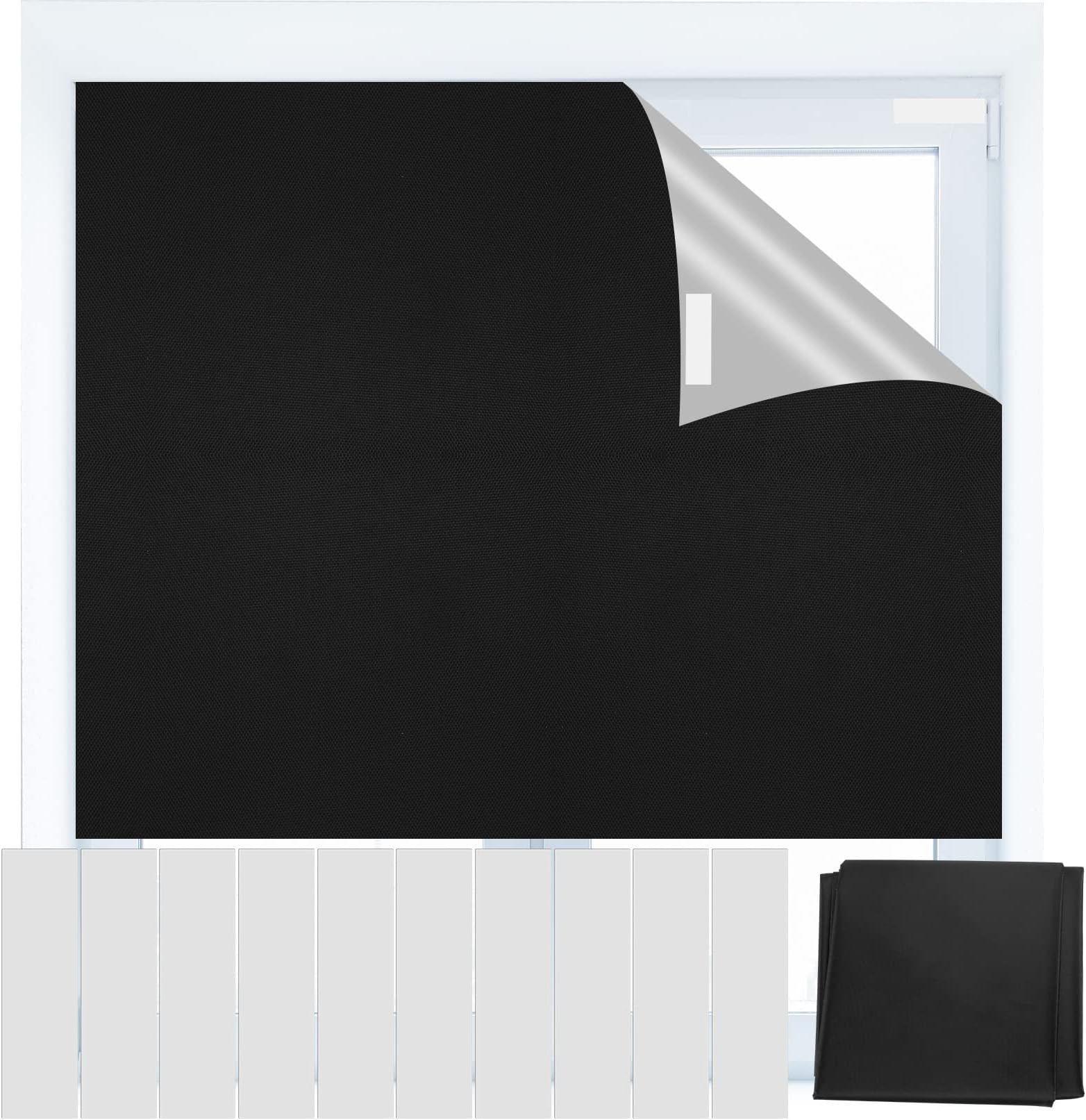 Amazon.com: Blackout Blind Curtains, Portable 100% Blackout Shades, 78 ...