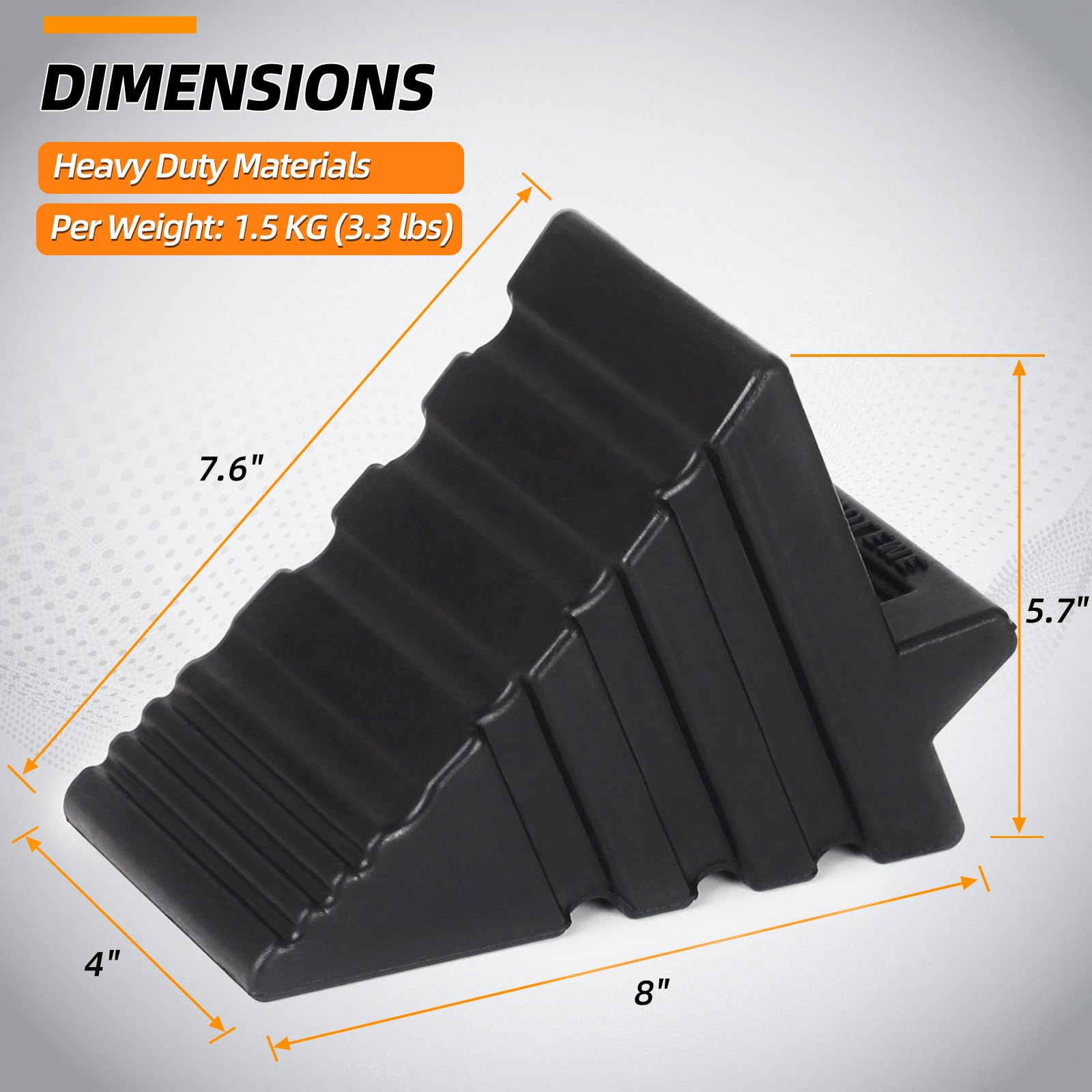 Snapklik.com : OULEME Heavy Duty Rubber Wheel Chock Blocks, Wheel ...