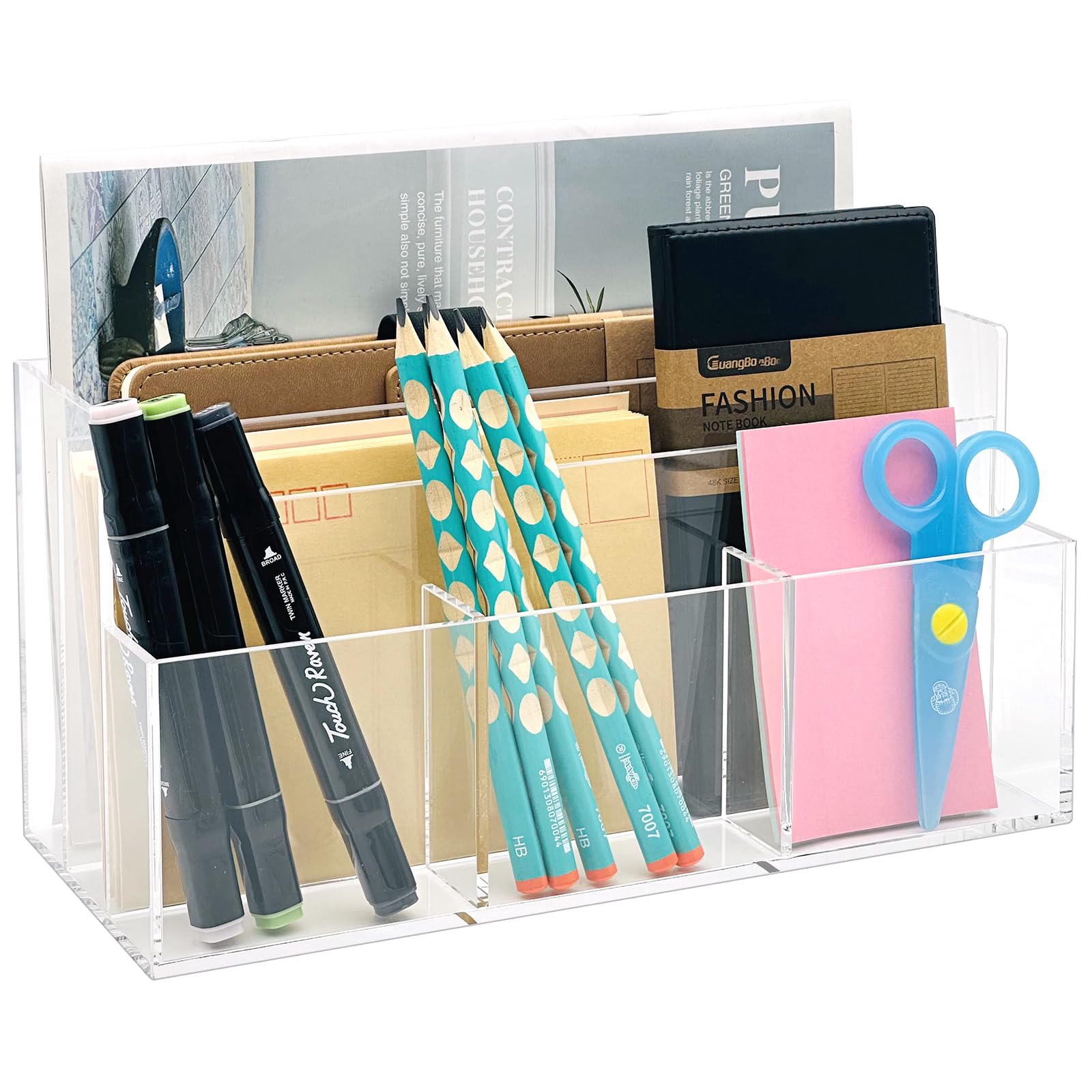 Amazon.com : DELIPPLY Mail Organizer, Mail Holder with 5 Slots, Modern ...