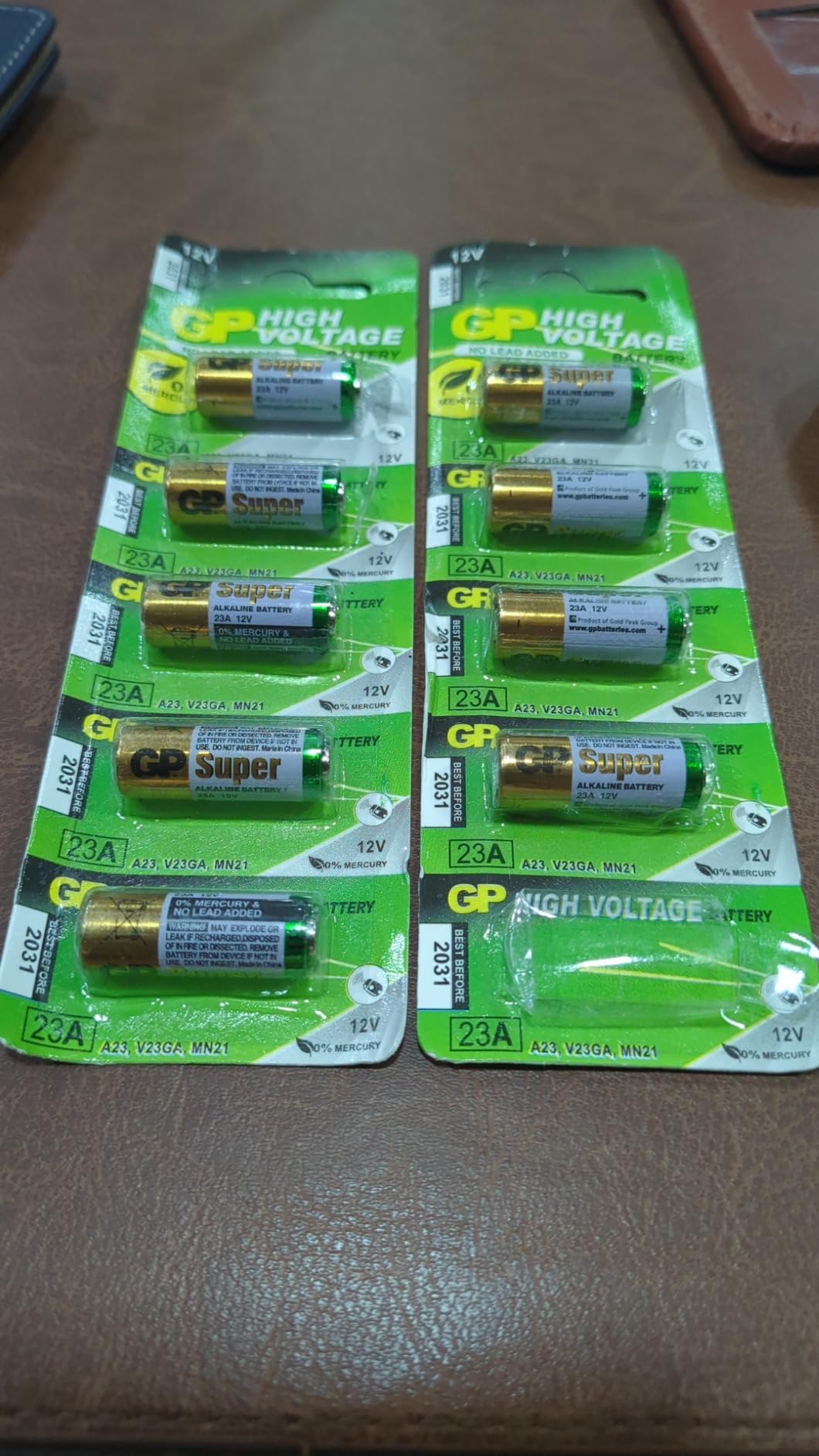 Neel GP 23A 12Volt Alkaline Batteries High Voltage Cell Car Remote ...