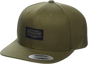 Pendleton Men's Logo Flat Brim Hat, Loden, One Size at Amazon Men’s Clothing store