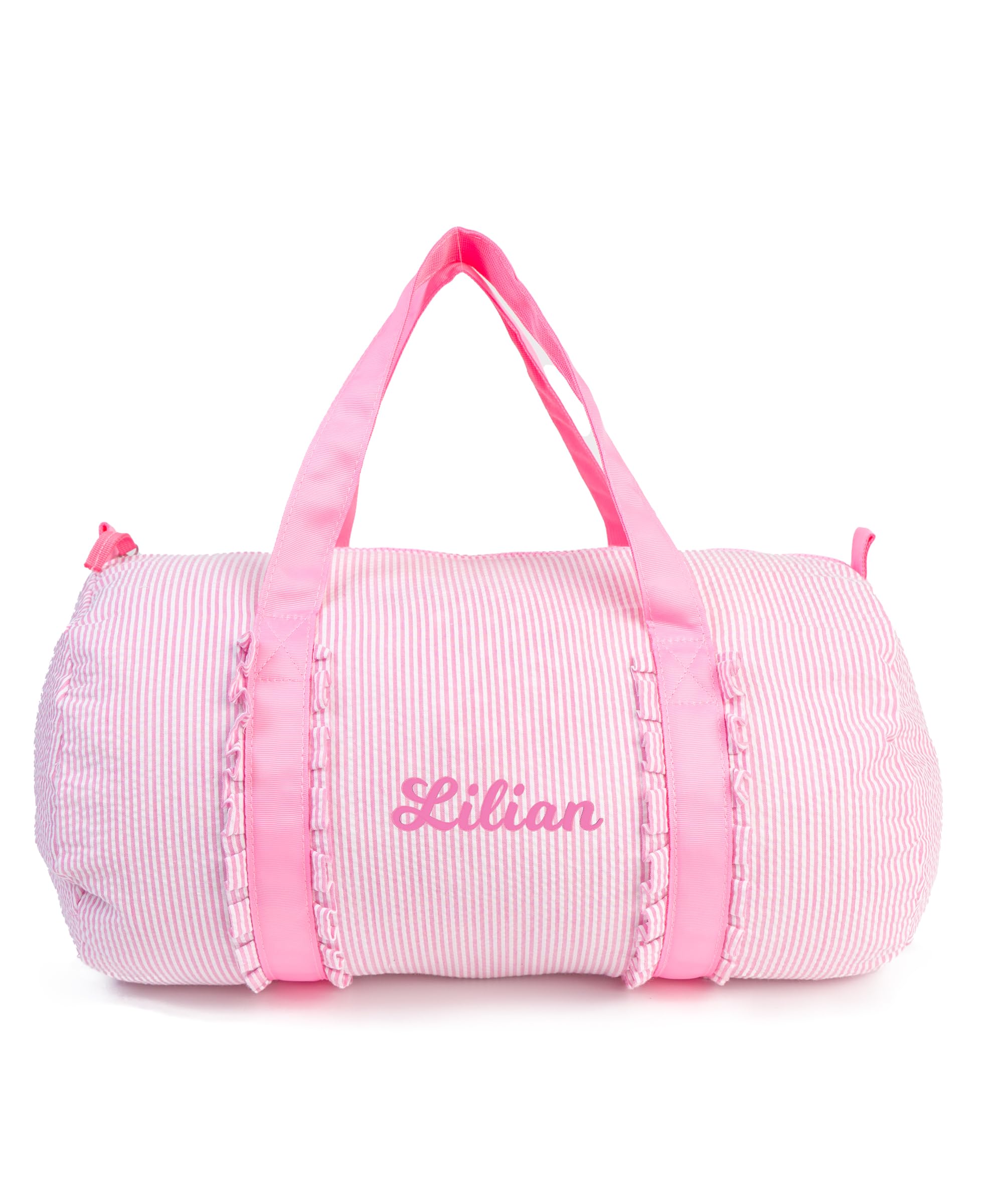 Amazon.com | MTIANG Girl Duffle Bag Personalized Seersucker Overnight ...