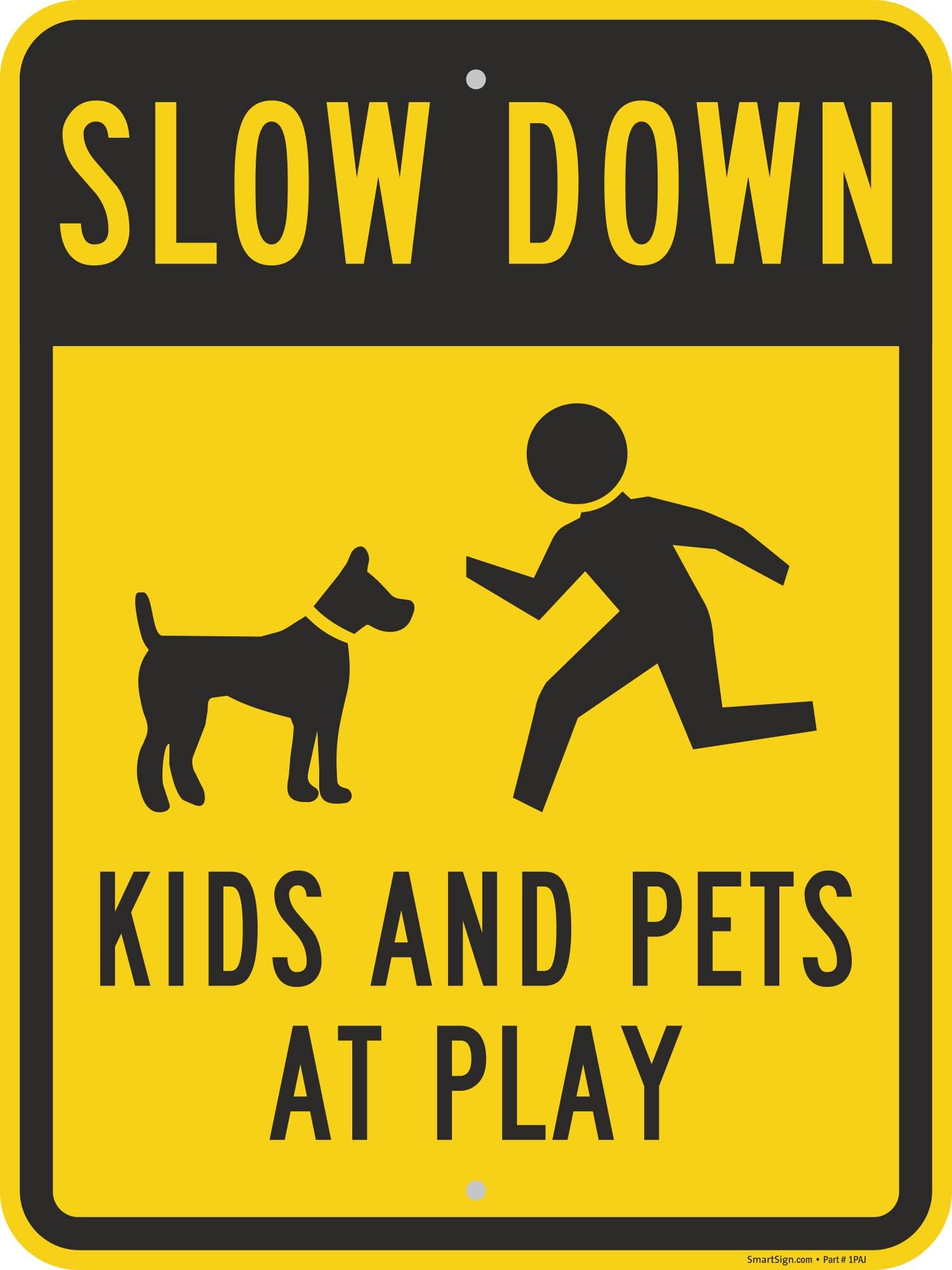 Amazon.com: SmartSign 24 x 18 inch “Slow Down - Kids Playing” Metal ...