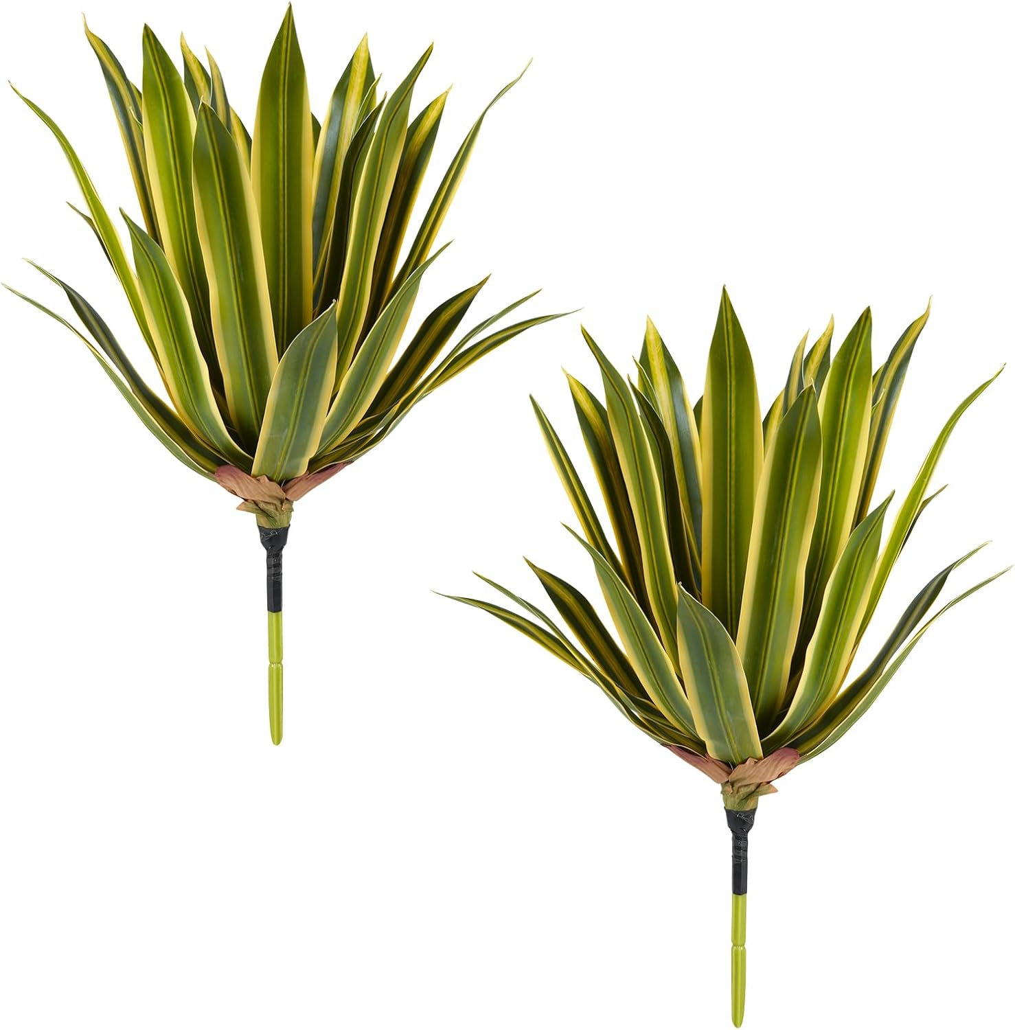 Amazon.com: Velener Artificial Outdoor Agave Plants, Golden Outdoor ...
