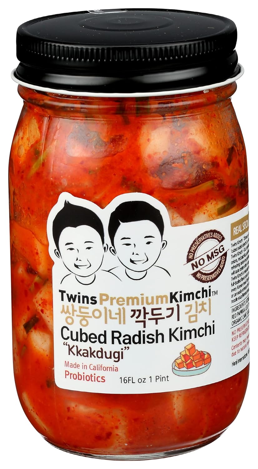 Amazon.com : Twins Premium Kimchi Cubed Radish Kimchi, 16 FZ : Grocery ...