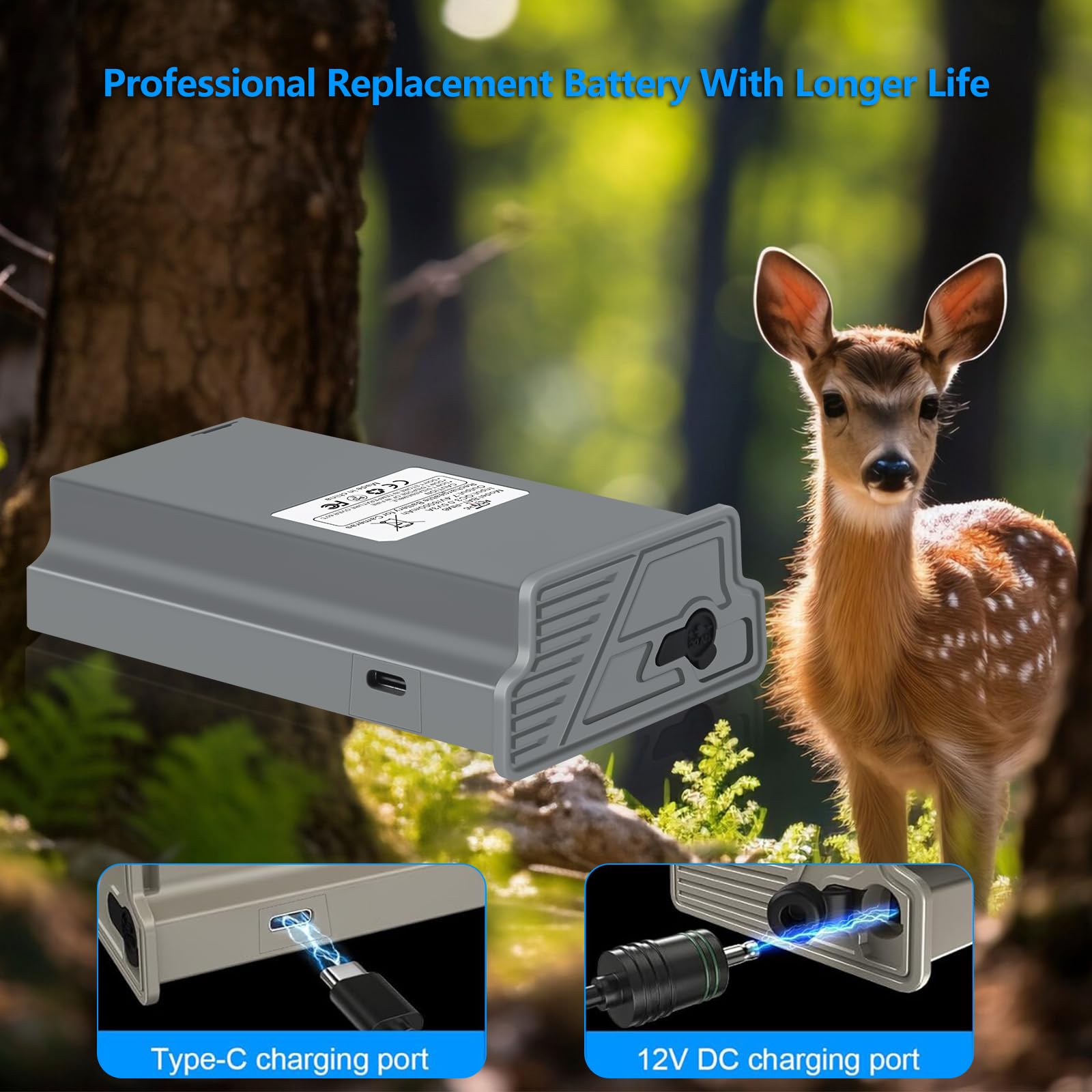 Snapklik.com : REYTRIC Upgraded 6000mAh Reveal Hunting Camera ...