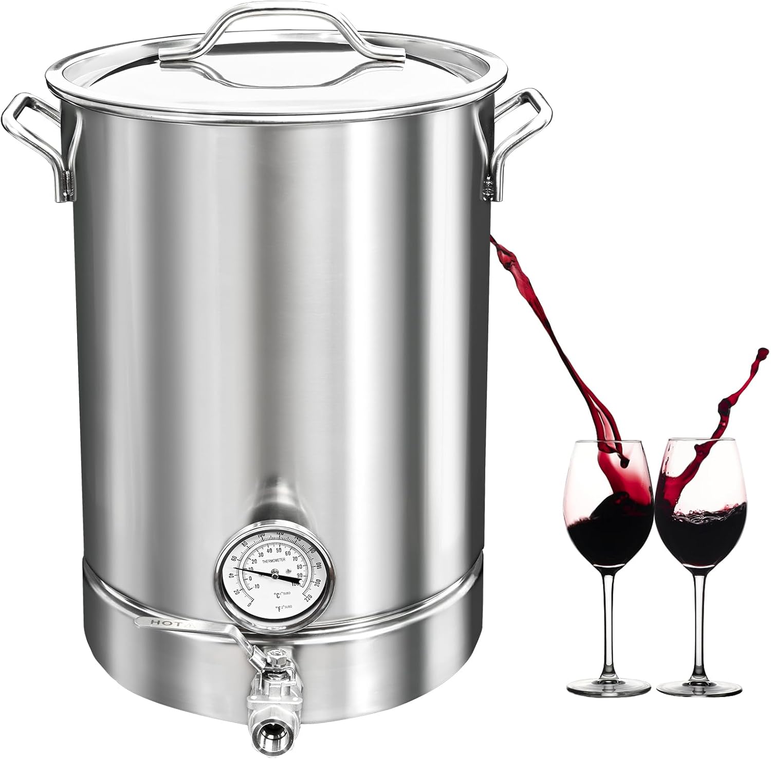 Amazon.com: Dardoo Home Brew Kettle Stainless Steel 16 gallon Mash Pot ...