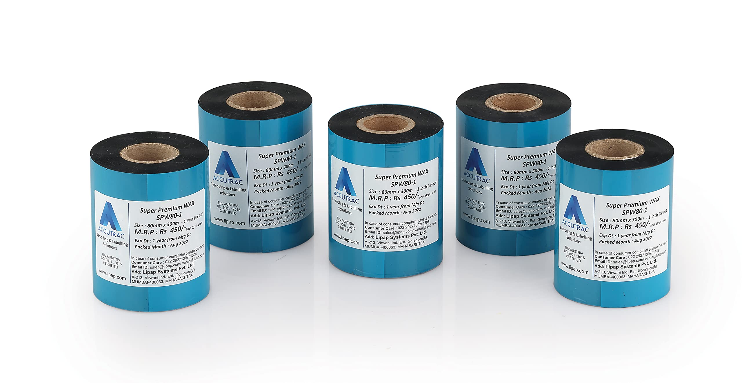 ACCUTRAC 80mm X 300 Meters Thermal Transfer Barcode Labels Ribbon ...