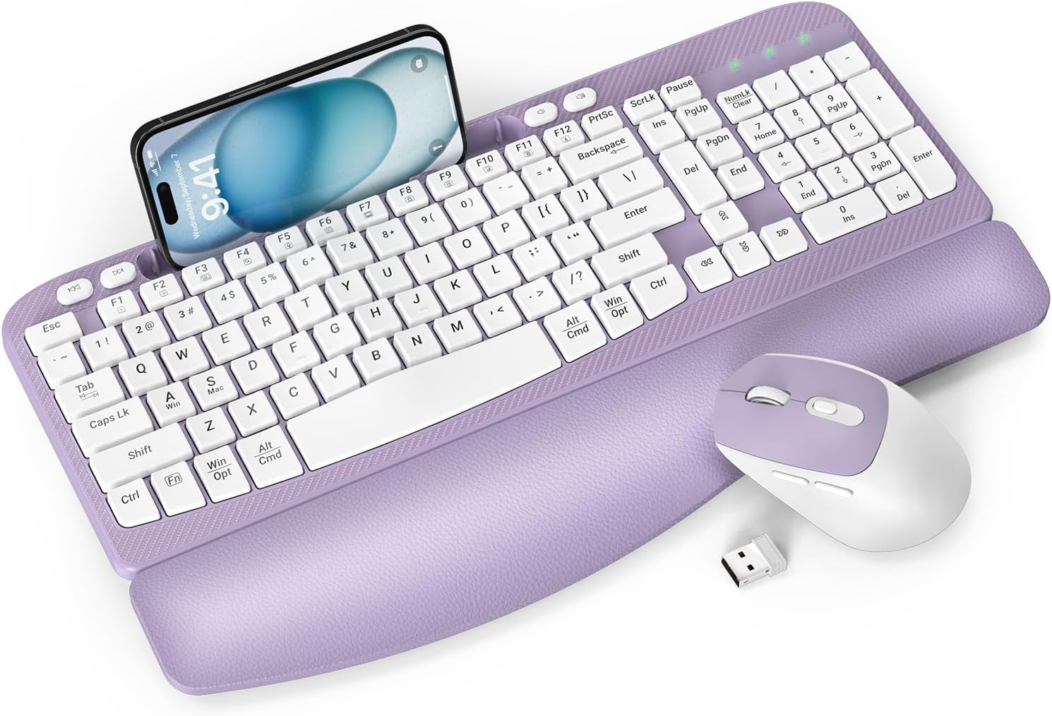 Amazon.com: Wireless Keyboard and Mouse Combo, Wave Keys Full-Sized ...
