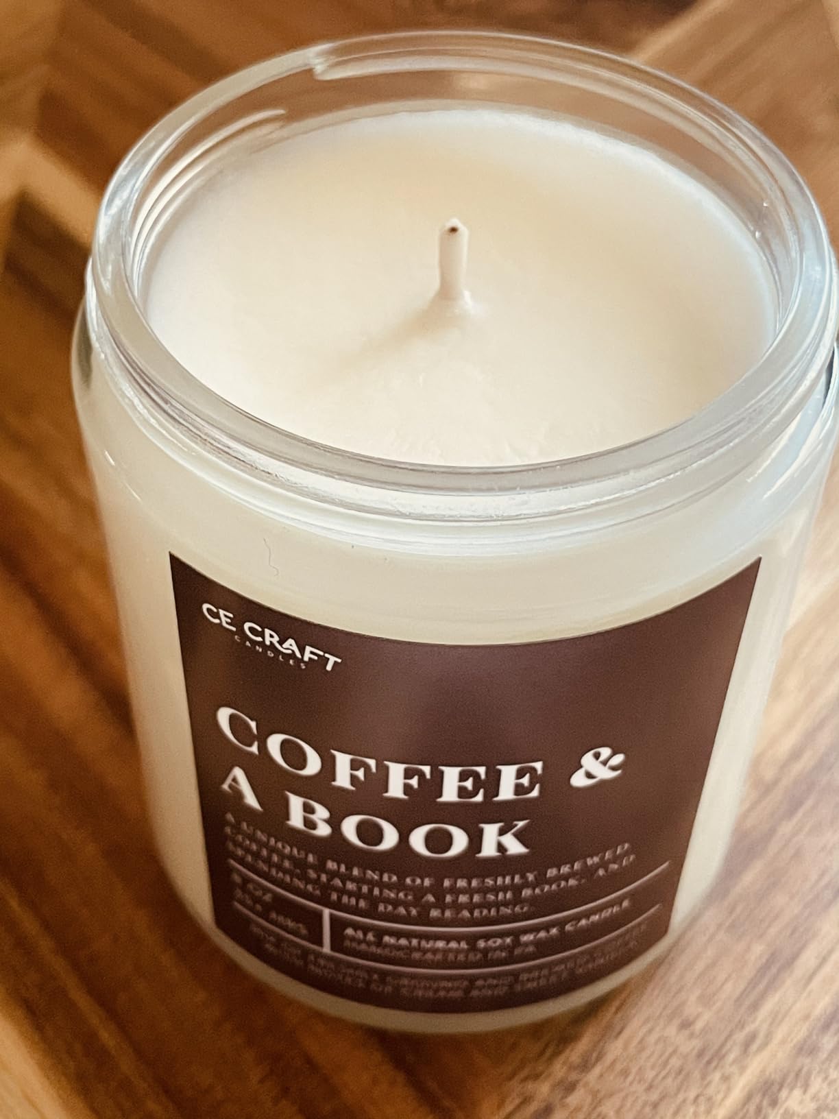 Amazon.com: CE Craft Coffee & A Book Scented Candle - Gift for Her ...