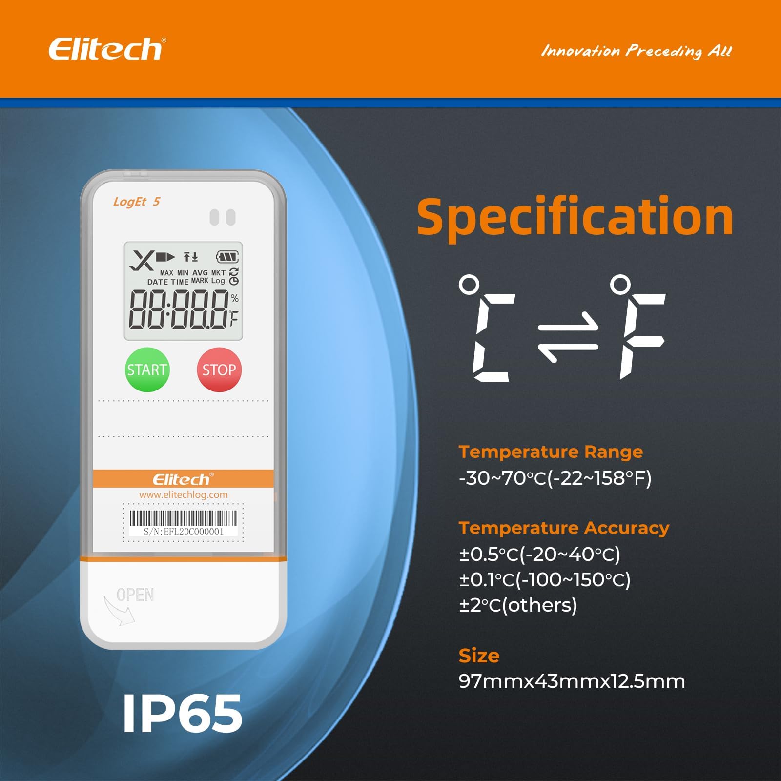 Snapklik.com : Elitech USB Digital Temperature Data Logger Reusable ...